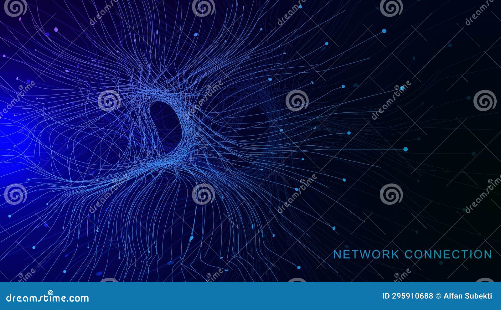 Abstract Digital Tech and Network Connection or Communication ...