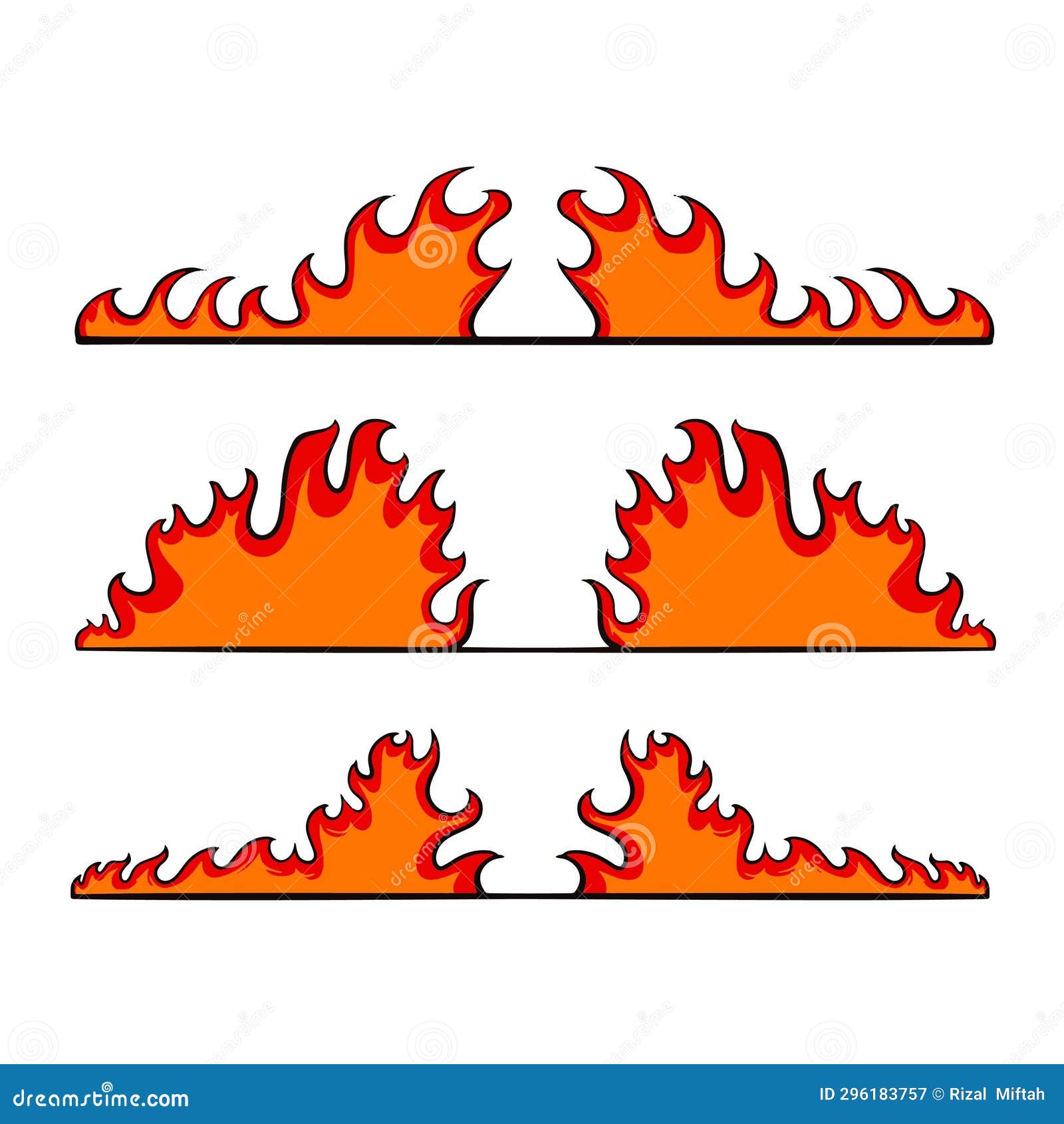 Vector Fire Motif Ornament Illustration Design Stock Vector ...