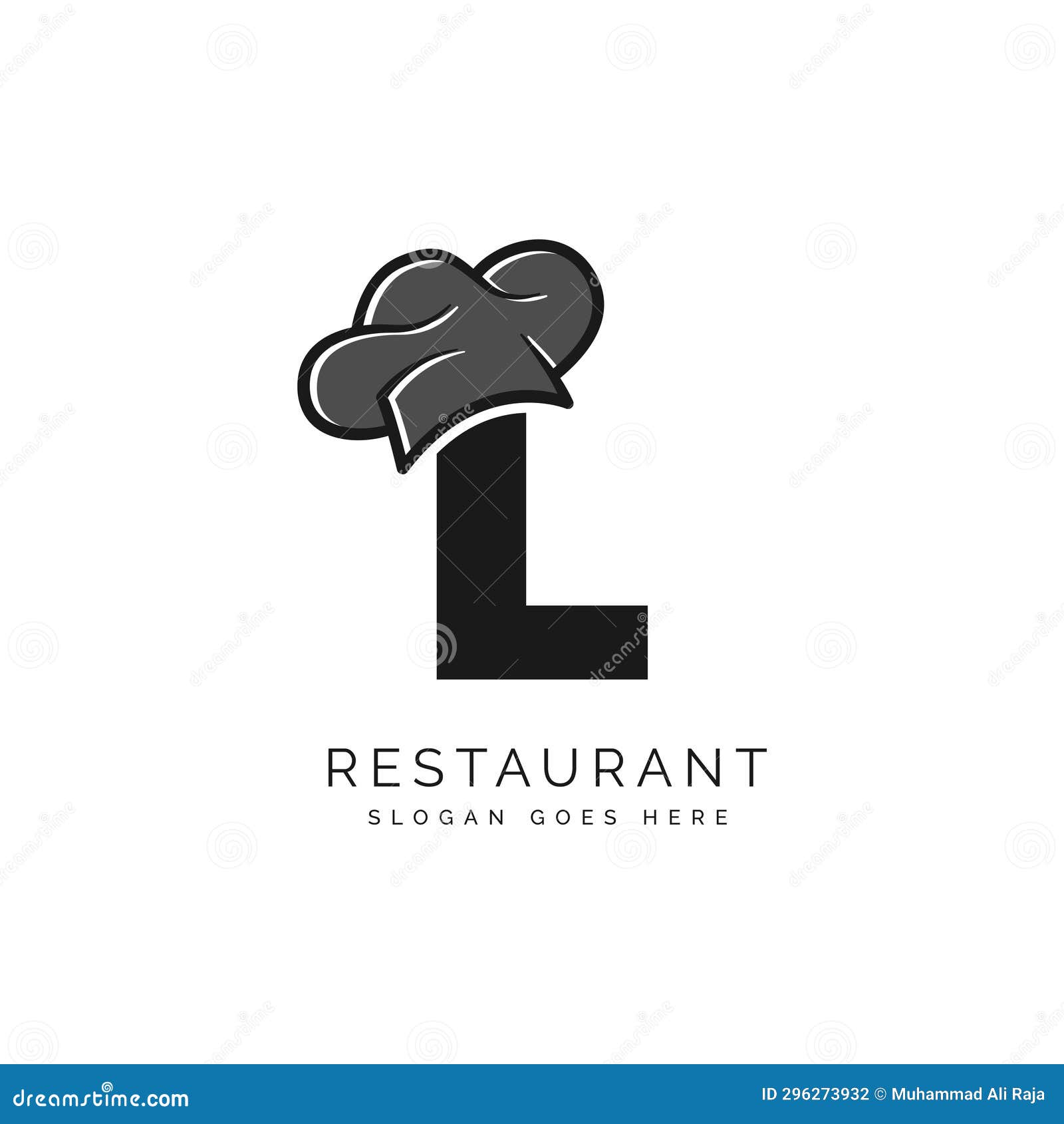 Letter L Logo with Chef S Hat for a Restaurant. Alphabet L Concept ...