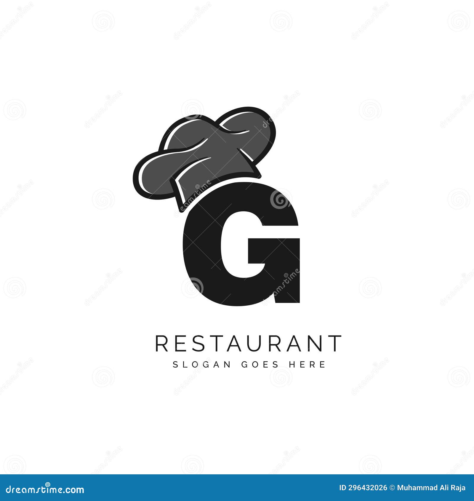 Letter G Logo with Chef S Hat for a Restaurant. Alphabet G Concept ...