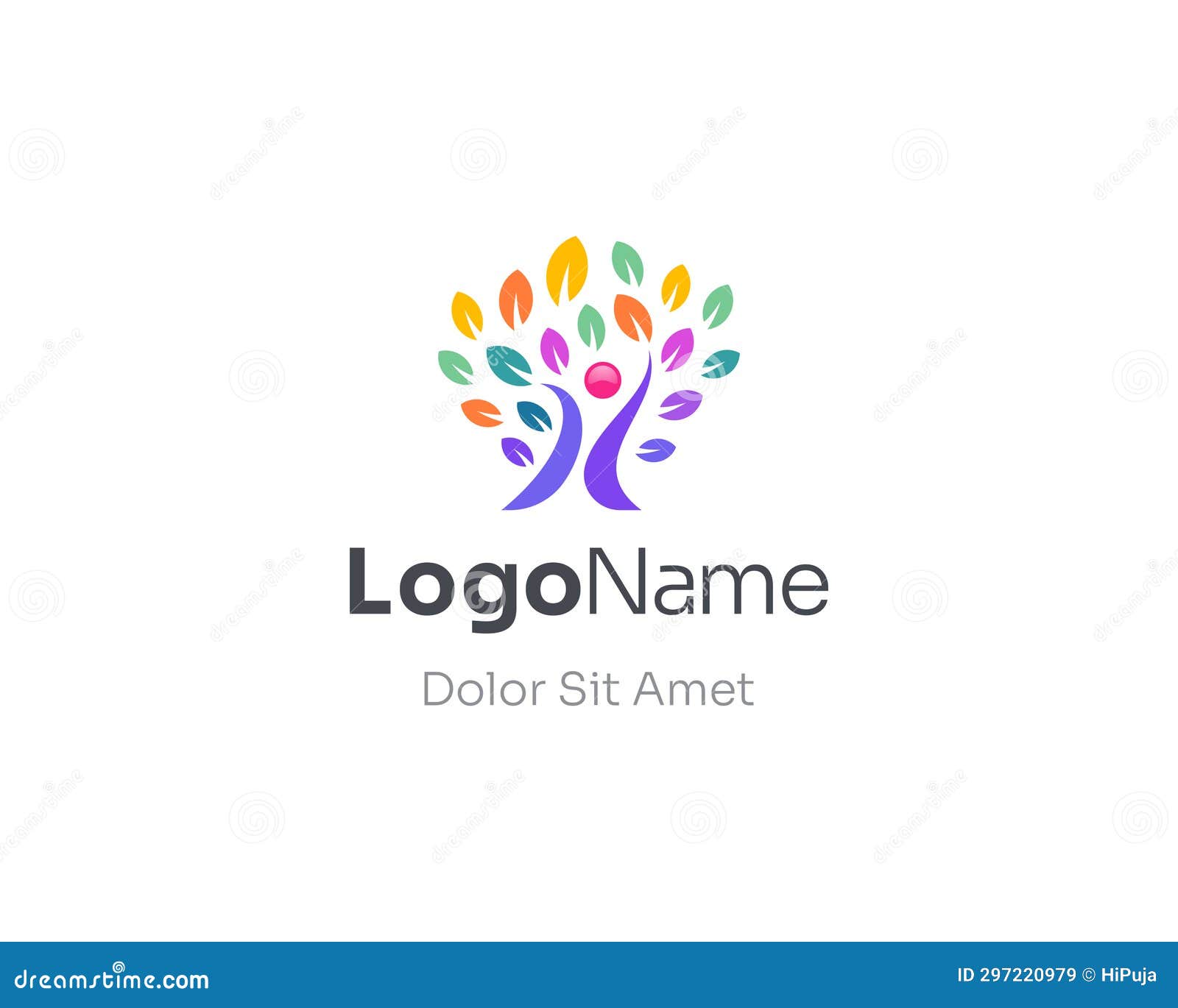 Abstract People with Colorful Tree Logo Stock Vector - Illustration of ...