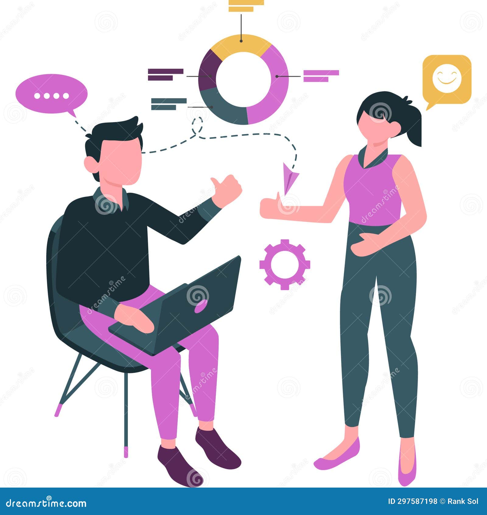 Assisting with Theory Illustration Stock Illustration - Illustration of ...