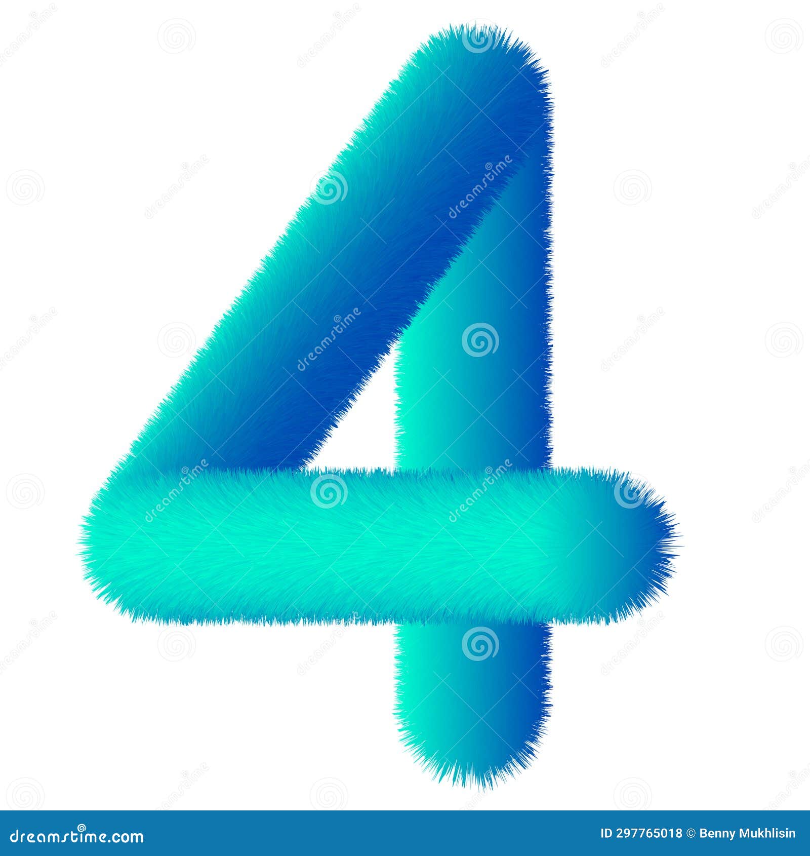 Illustrative Image of Numbers Four Stock Illustration - Illustration of ...