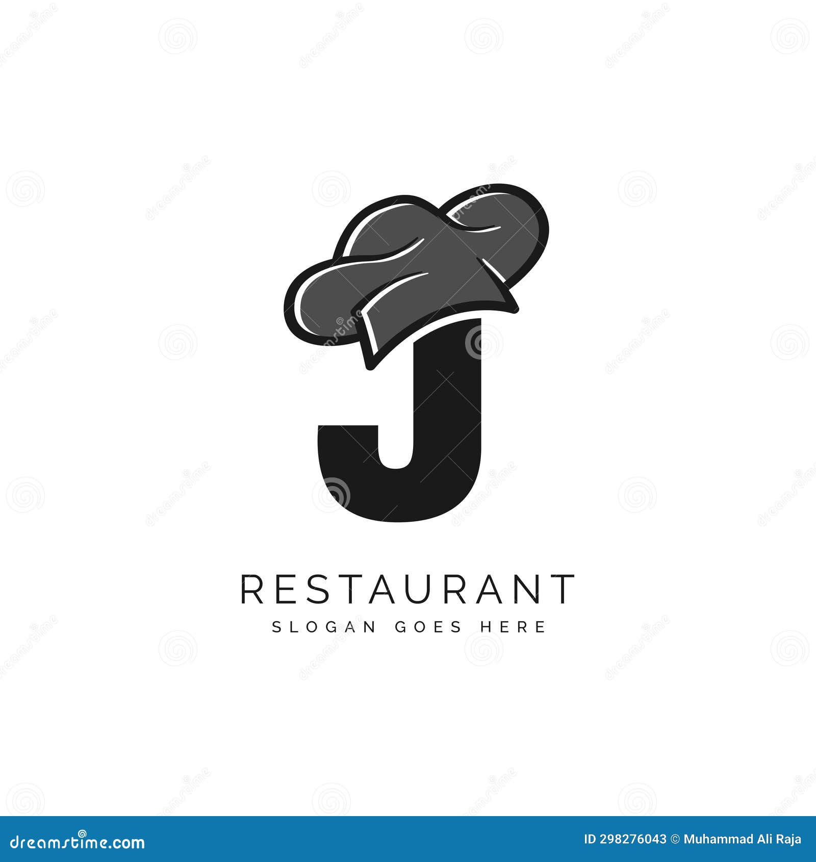 Letter J Logo with Chef S Hat for a Restaurant. Alphabet J Concept ...