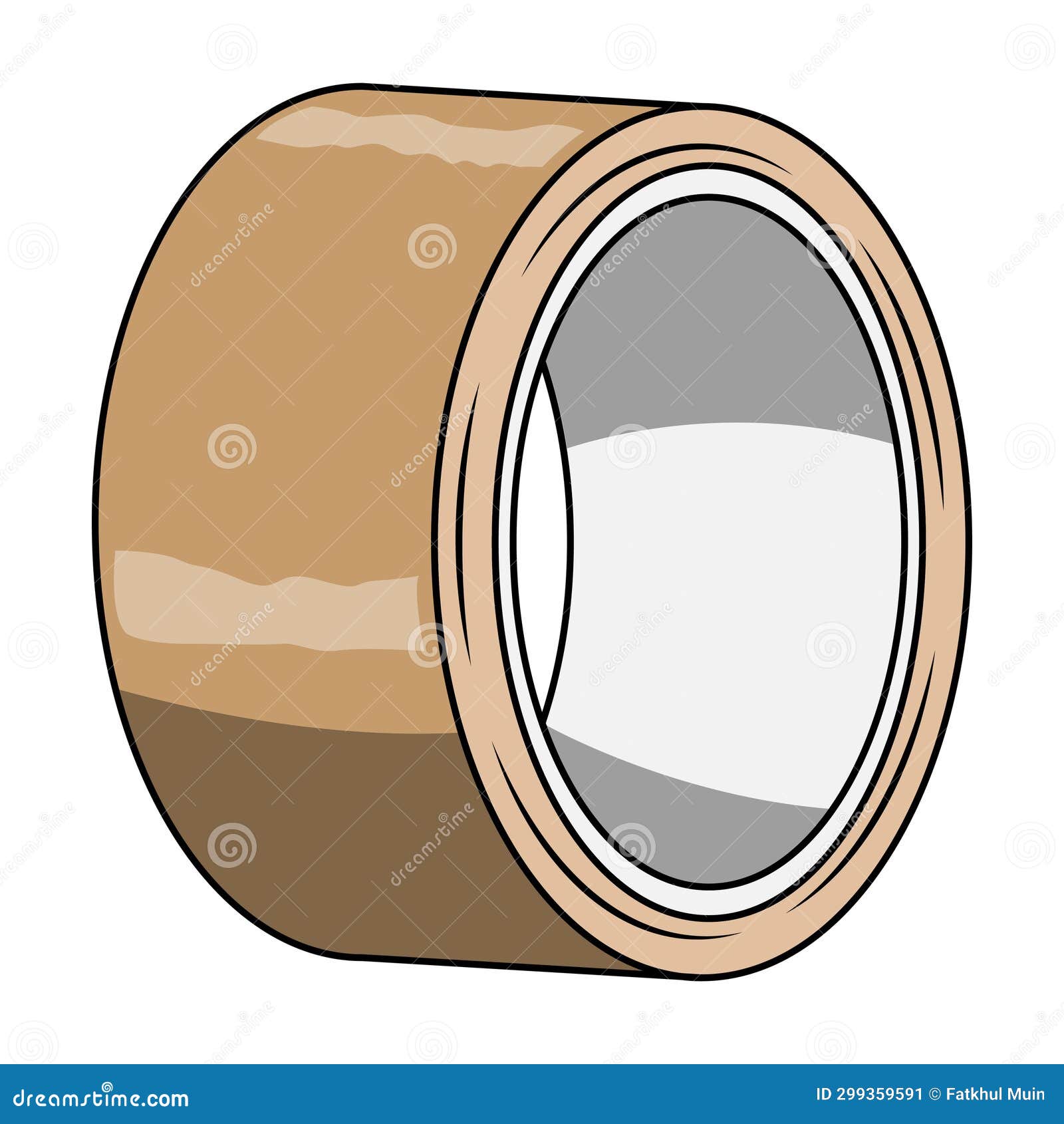 Vector Brown Duct Tape, for Wrapping Packages Stock Illustration ...