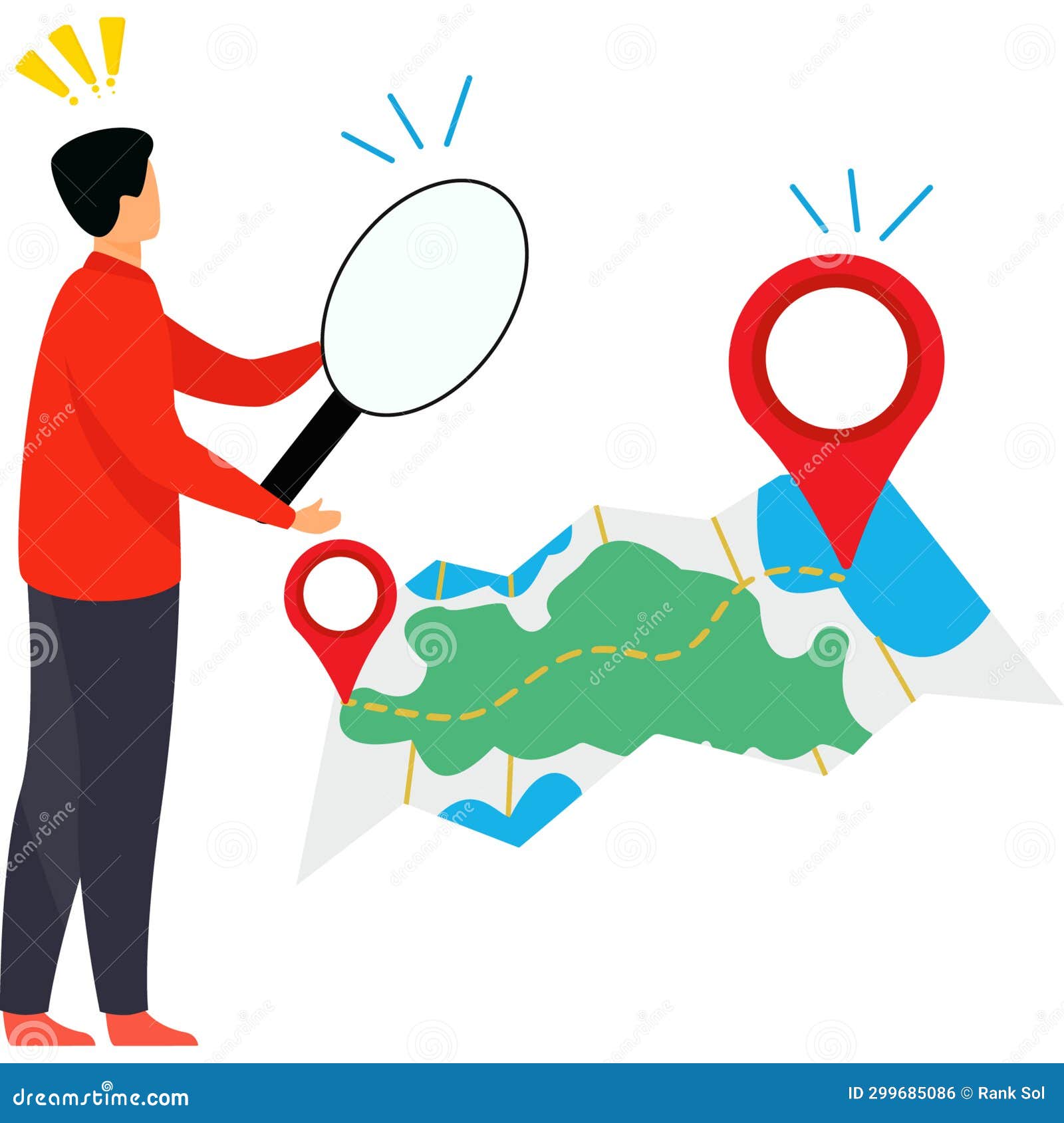 Find Destination Illustration Which Can Easily Modify or Edit Stock ...