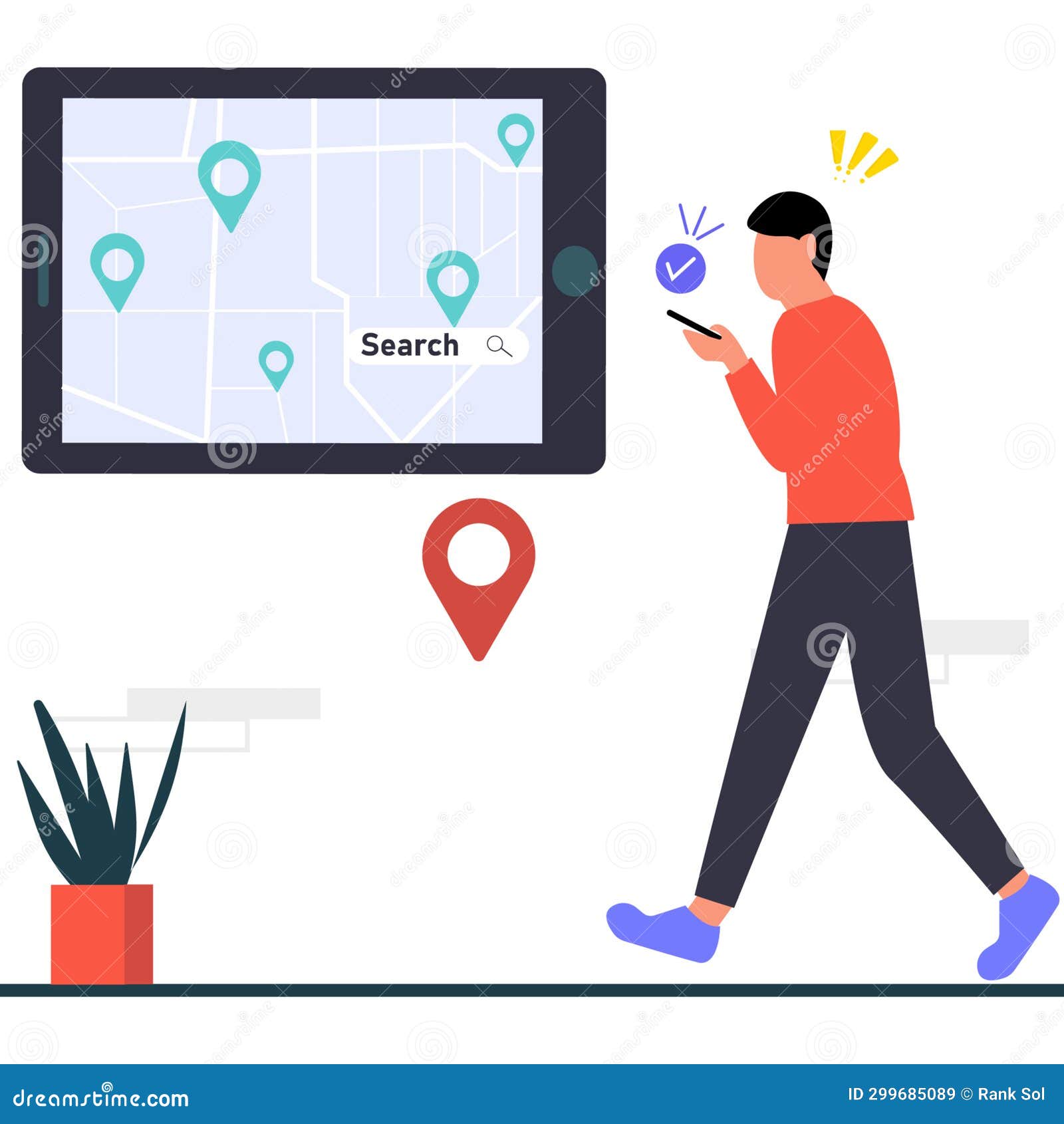 Find Location Illustration Which Can Easily Modify or Edit Stock ...