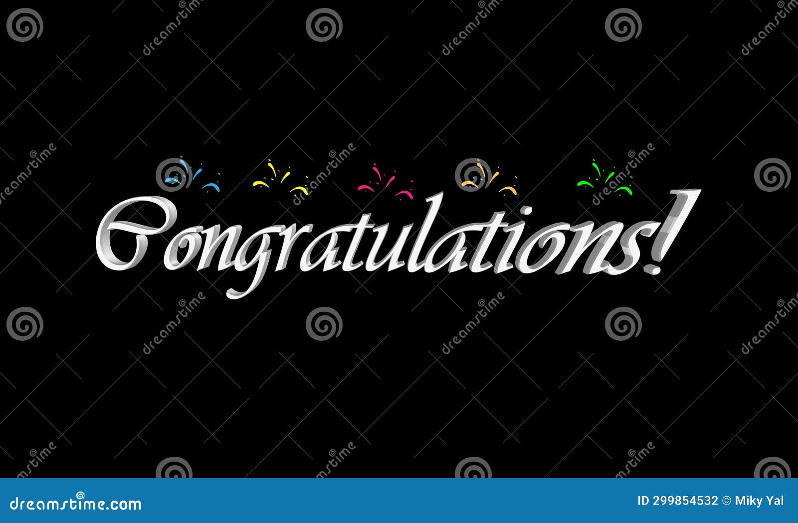 Congratulations. Illustration with Calligraphic Inscription Stock ...