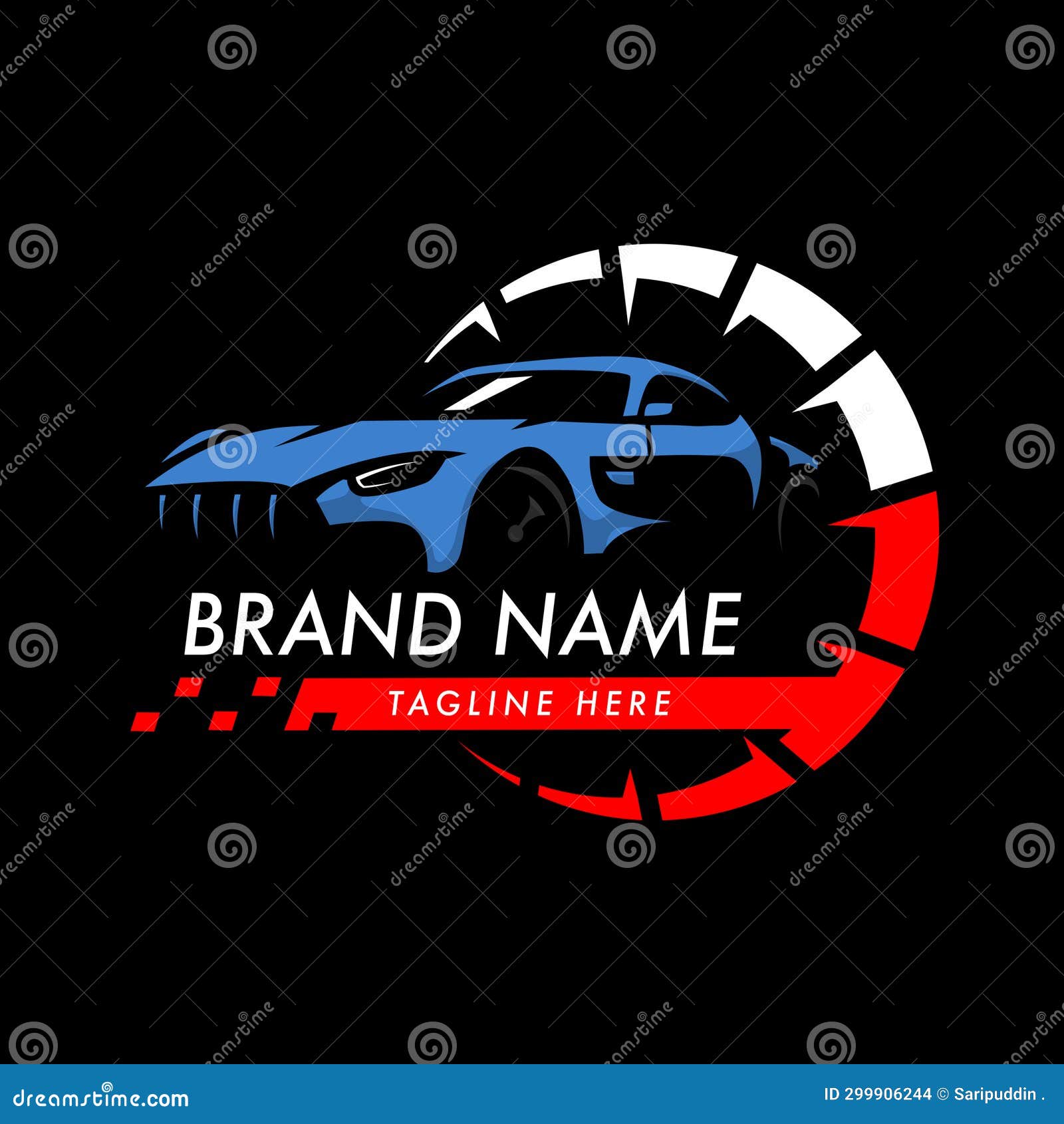 Blue Car Logo stock illustration. Illustration of blue - 299906244