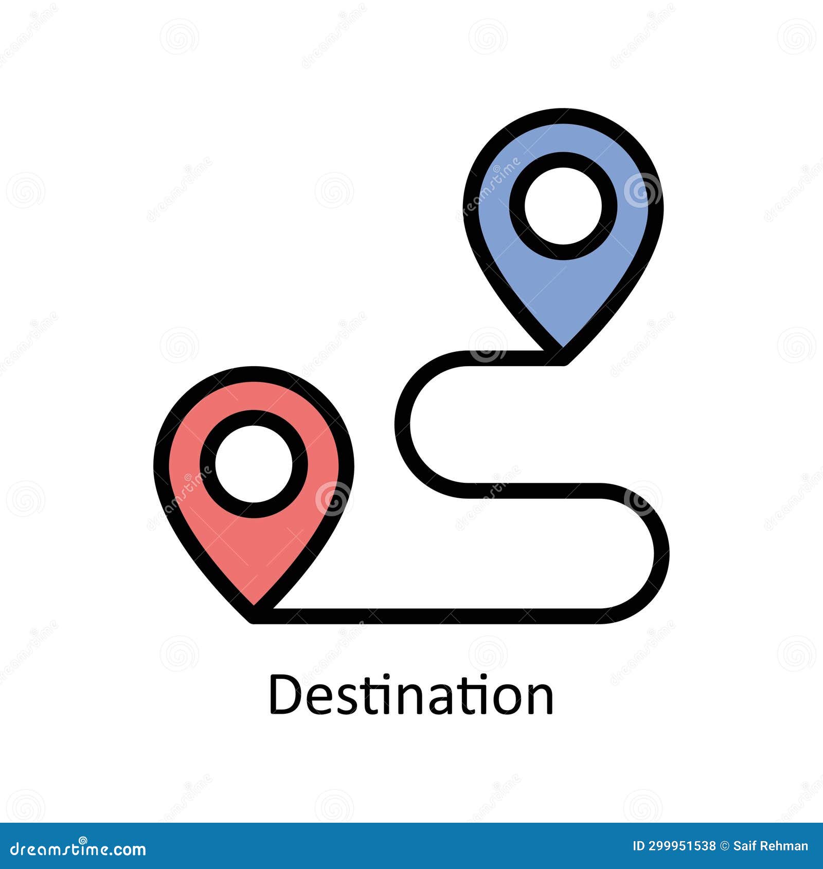Destination Vector Filled Outline Icon Design Illustration. Business ...