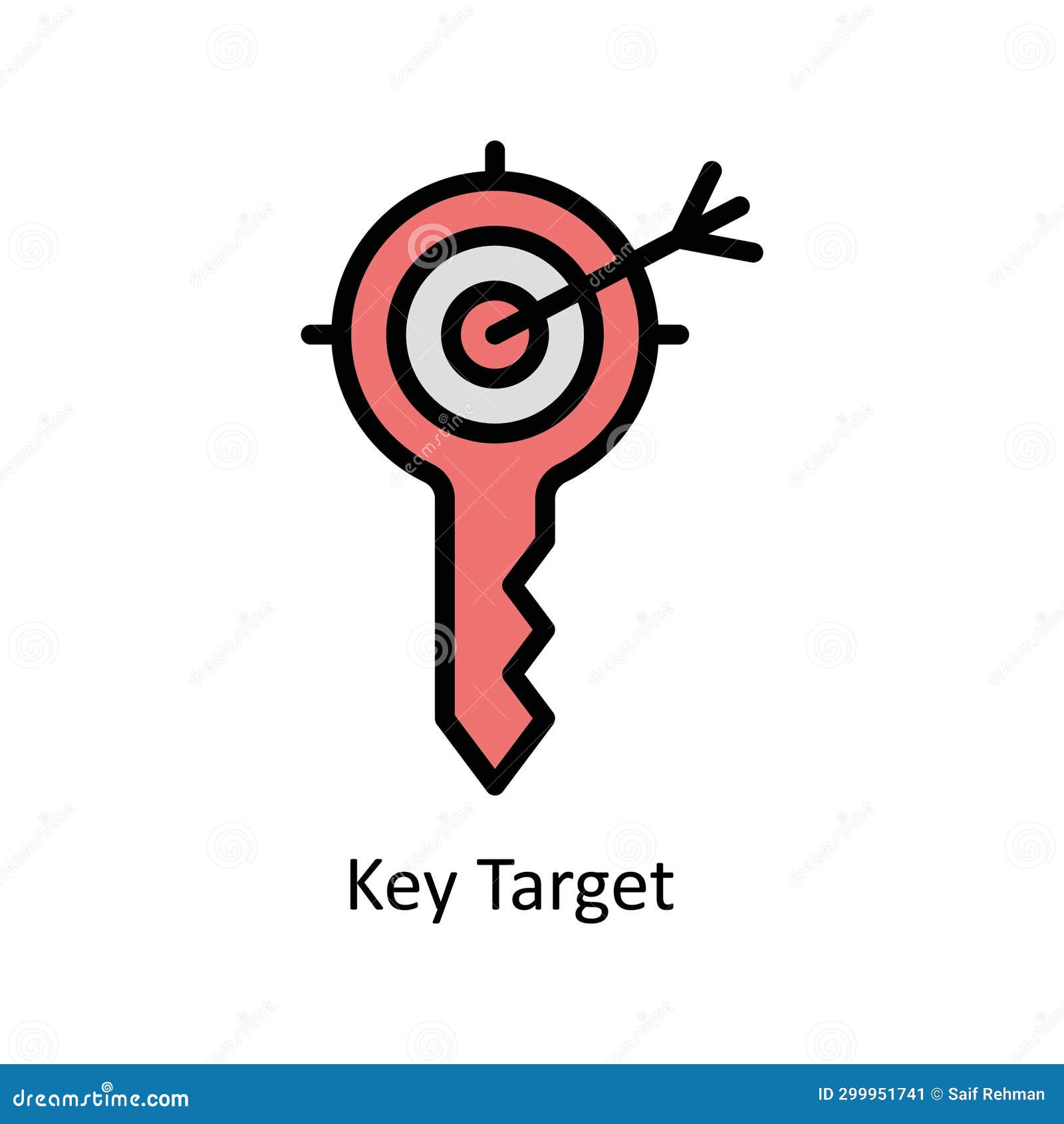 Key Target Vector Filled Outline Icon Design Illustration. Business and ...