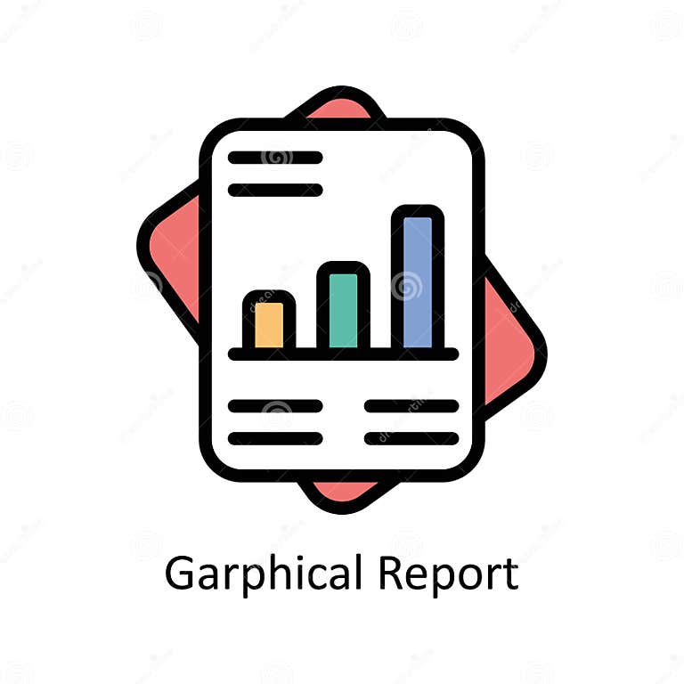 Graphical Report Vector Filled Outline Icon Design Illustration ...