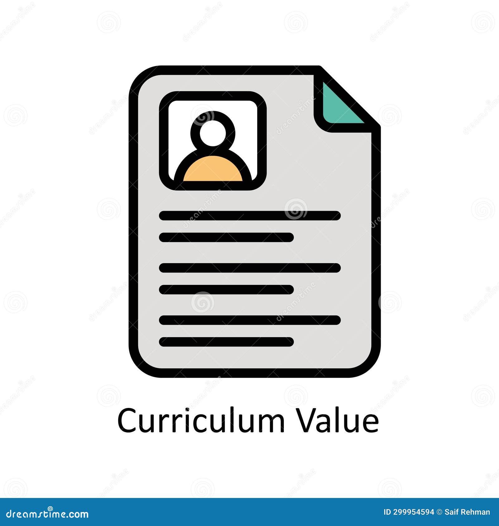 Curriculum Value Vector Filled Outline Icon Design Illustration ...