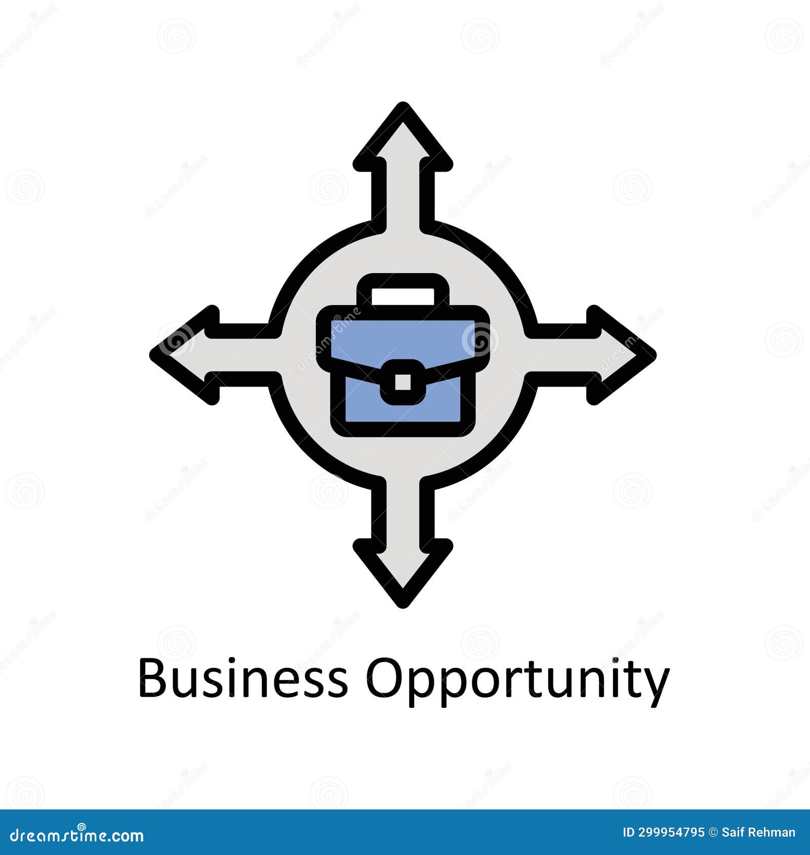 Business Opportunity Vector Filled Outline Icon Illustration. Business ...