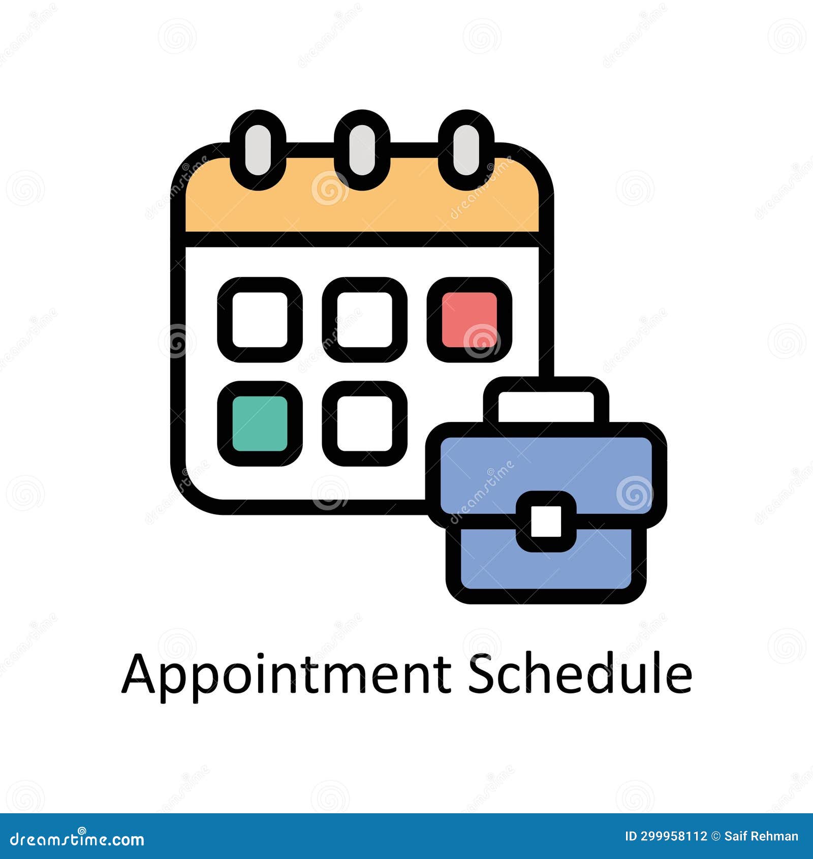 Appointment Schedule Vector Filled Outline Icon Design . Business and ...
