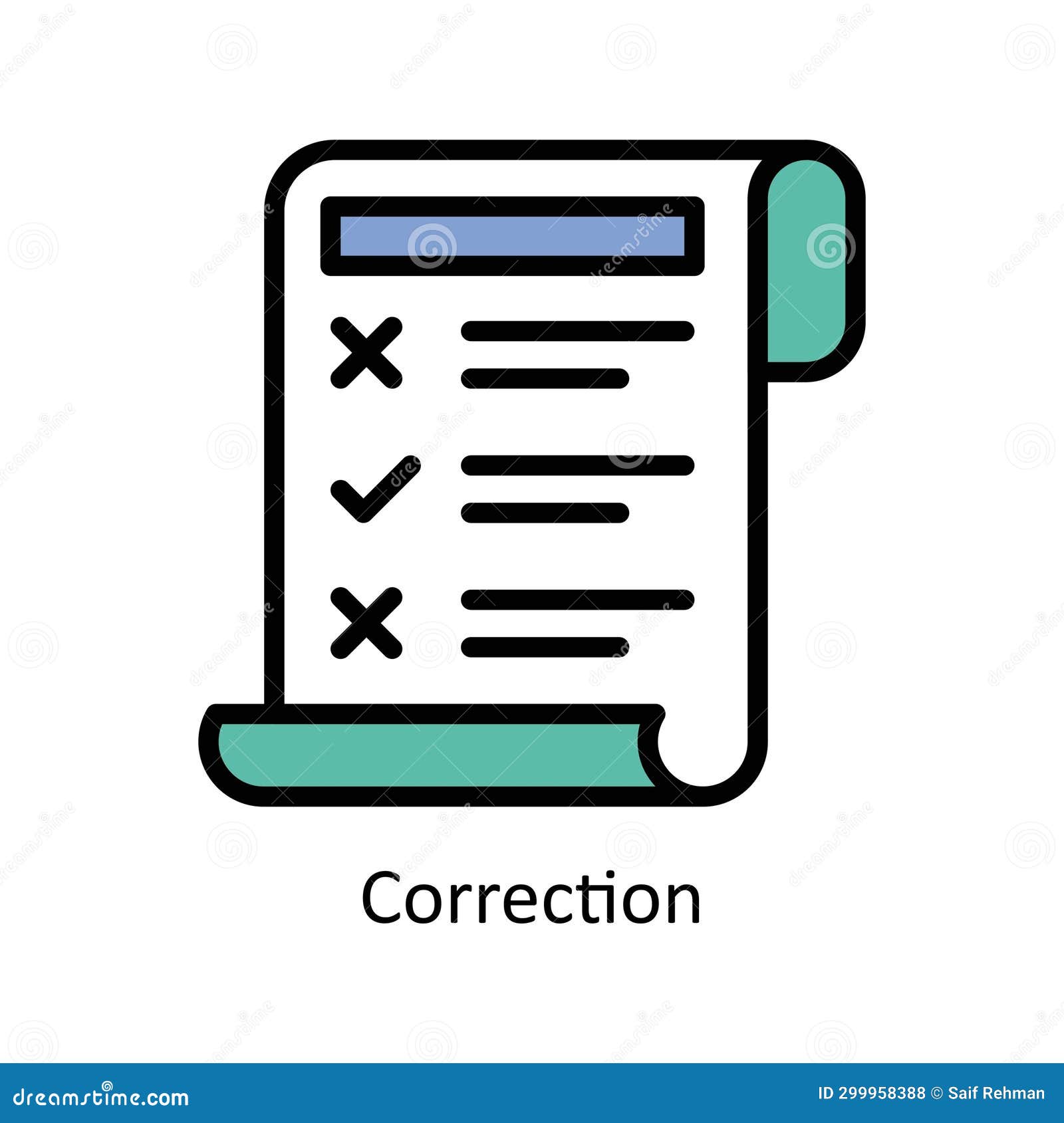 Correction Vector Filled Outline Icon Design Illustration. Business and ...