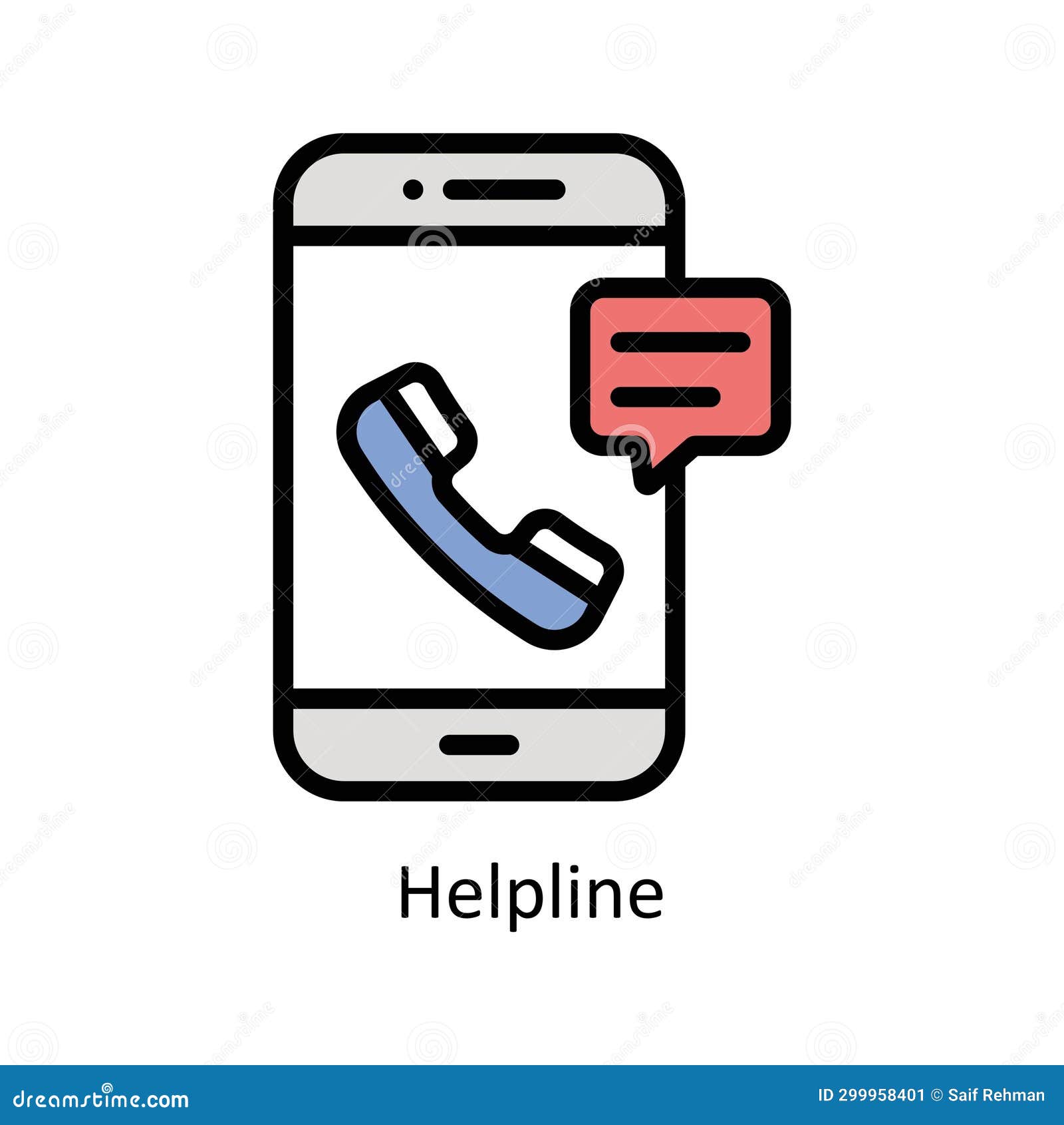 Helpline Vector Filled Outline Icon Design Illustration. Business and ...