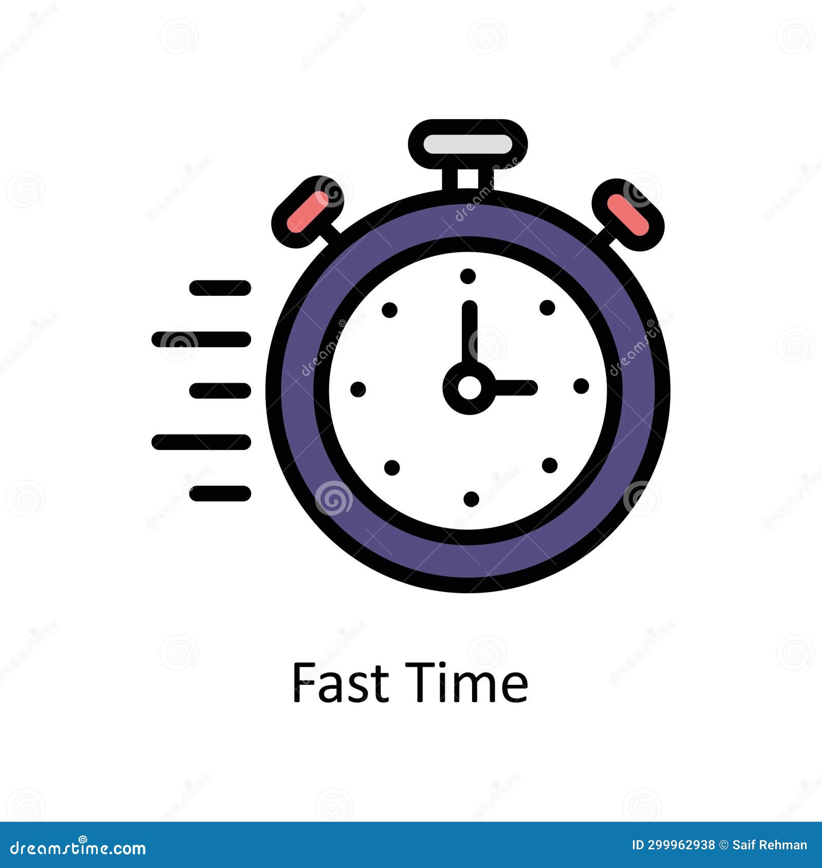 Fast Time Vector Filled Outline Icon Design Illustration. Business and ...