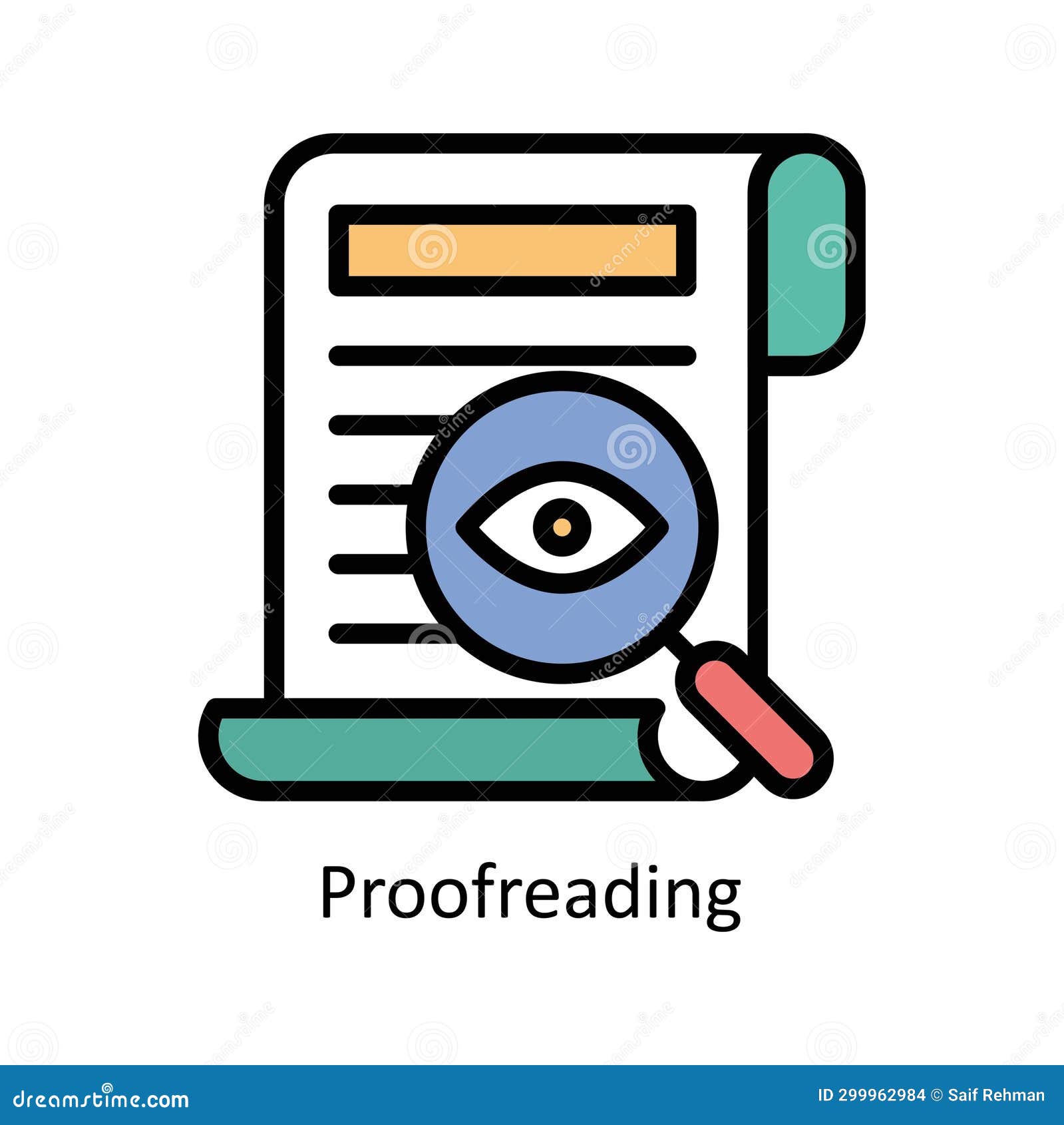 Proofreading Vector Filled Outline Icon Design Illustration. Business ...