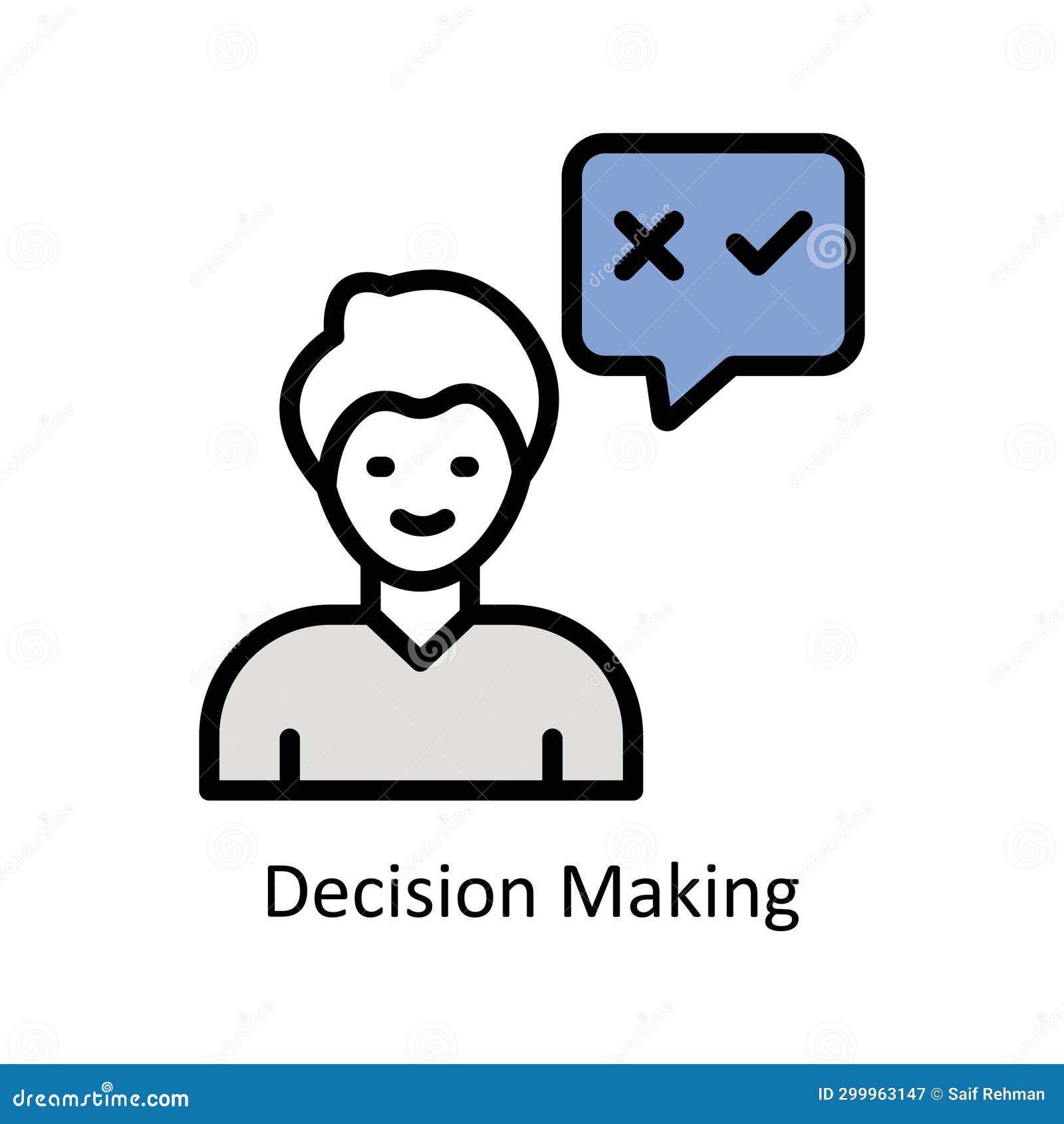 Decision Making Vector Filled Outline Icon Design Illustration ...
