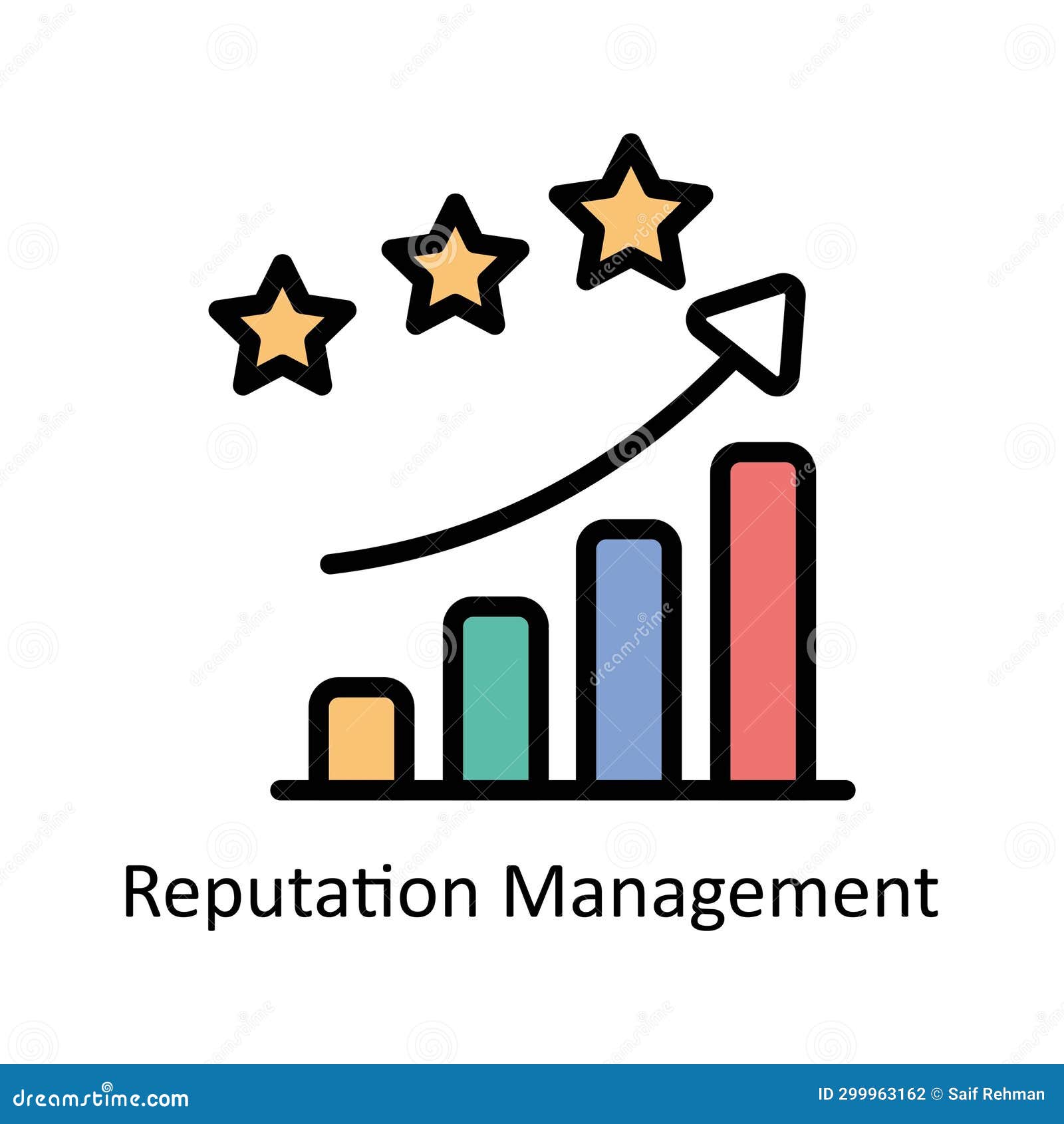 Reputation Management Vector Filled Outline Icon Design . Business and ...