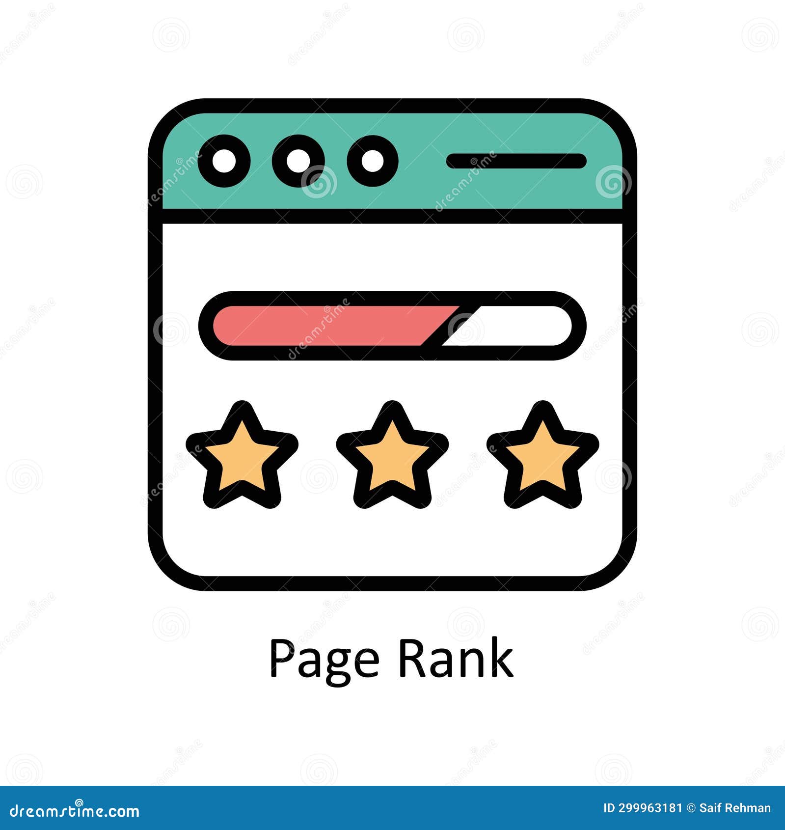 Page Rank Vector Filled Outline Icon Design Illustration. Business and ...