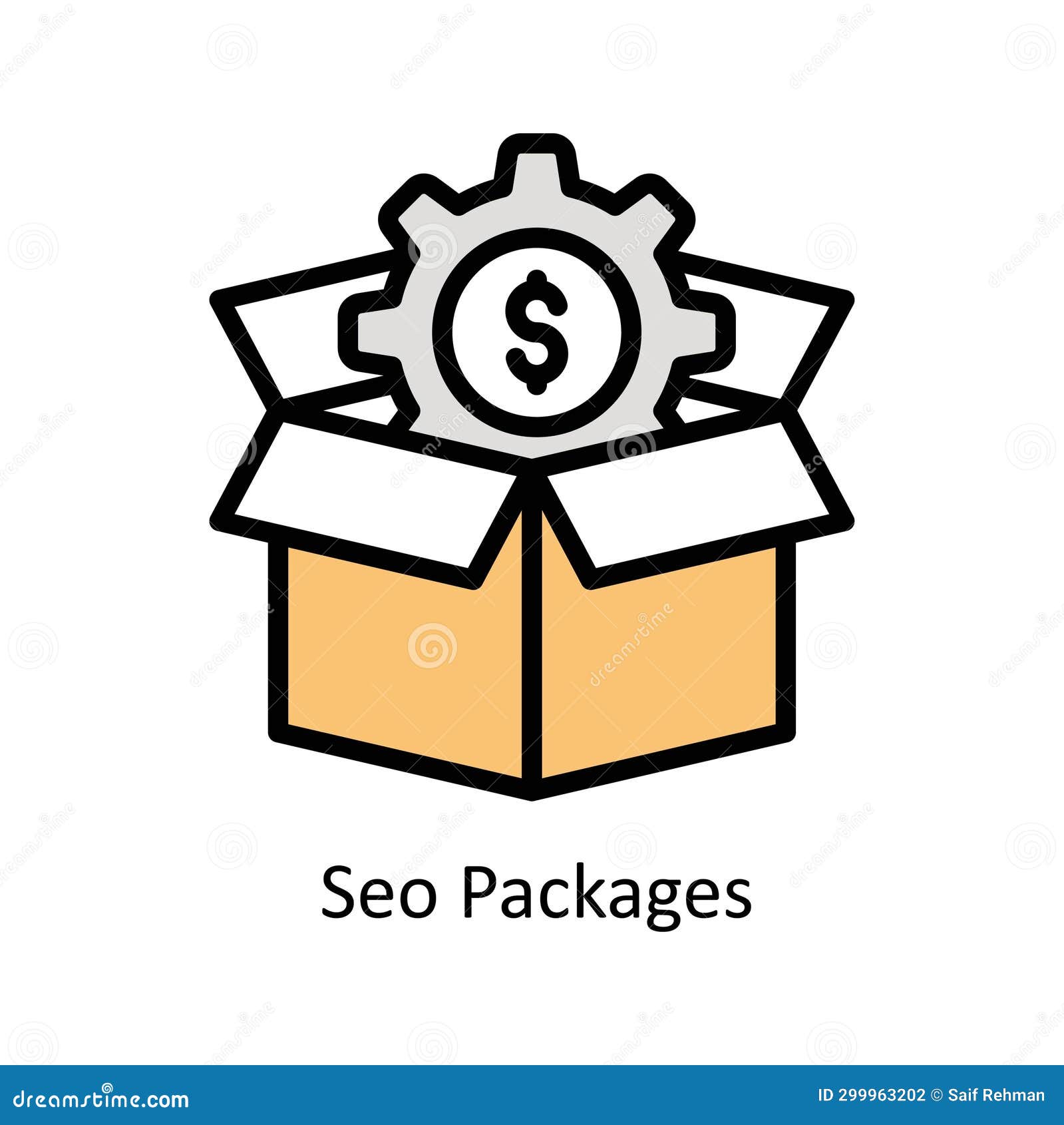 SEO Packages Vector Filled Outline Icon Design Illustration. Business ...