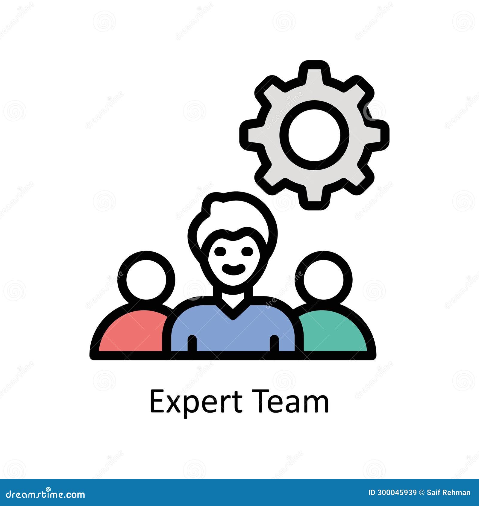 Expert Team Vector Filled Outline Icon Design Illustration. Business ...