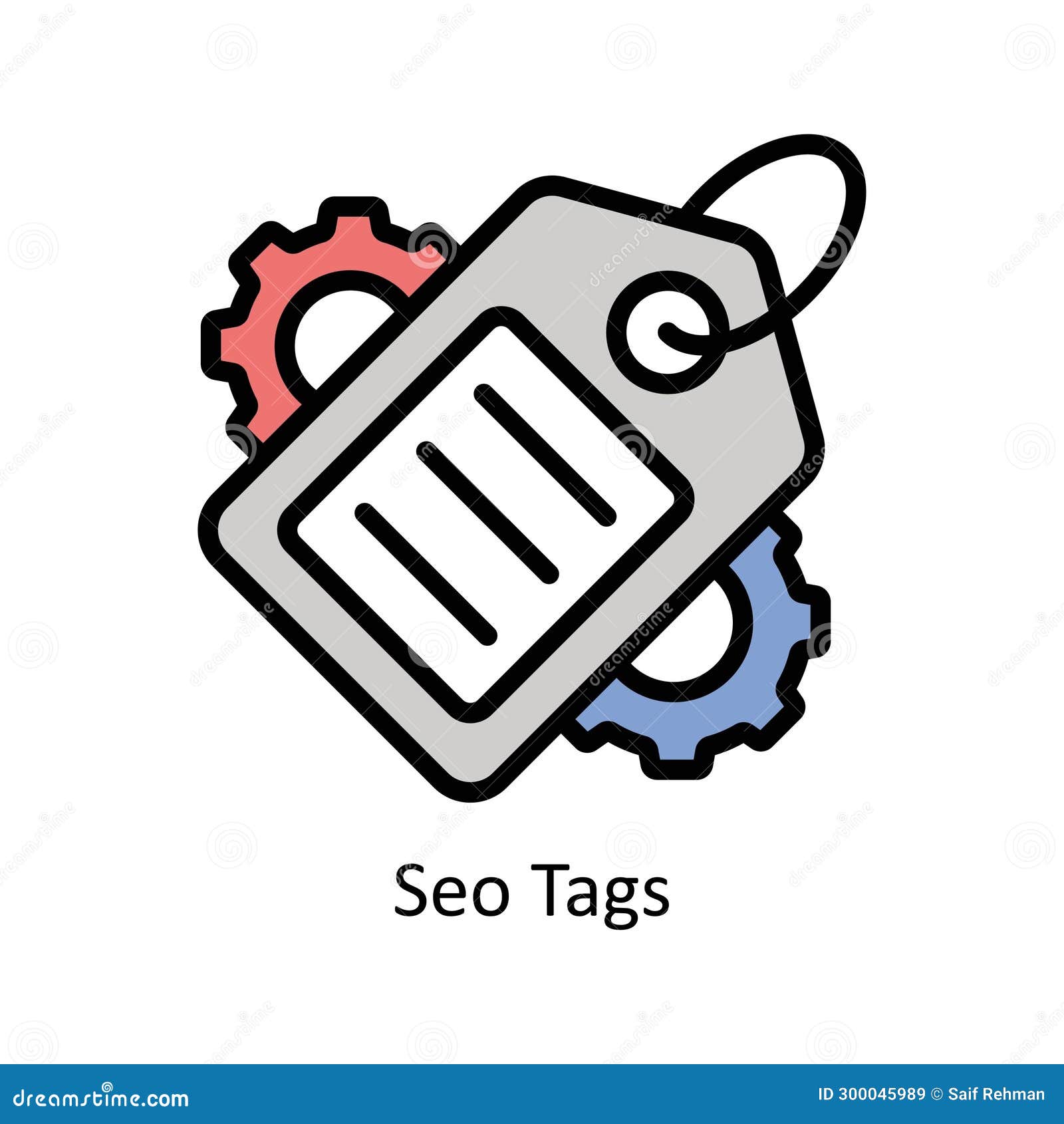 SEO Tags Vector Filled Outline Icon Design Illustration. Business and ...