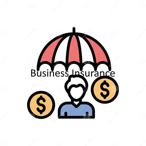 Business Insurance Vector Filled Outline Icon Design Illustration ...