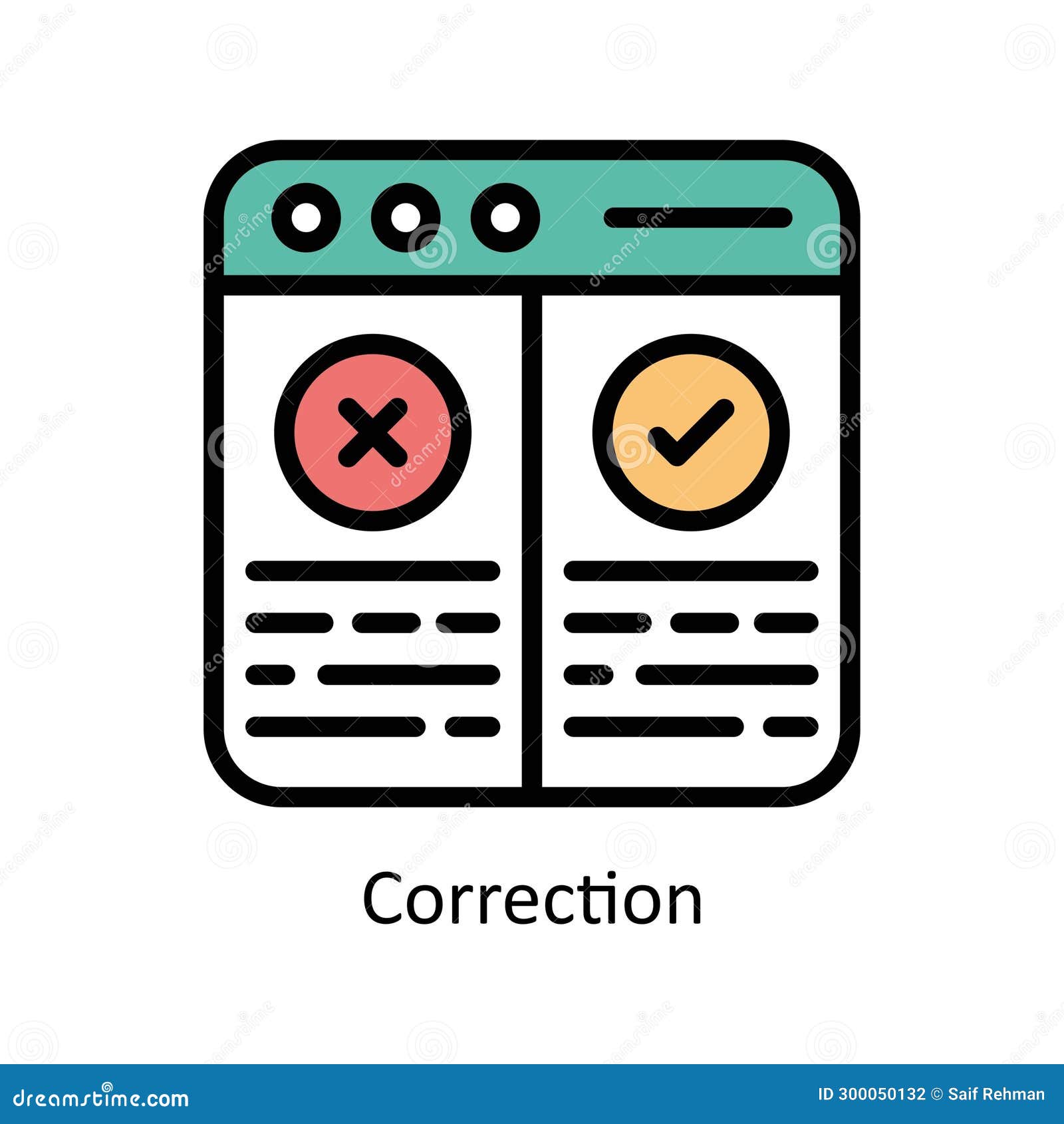 Correction Vector Filled Outline Icon Design Illustration. Business and ...