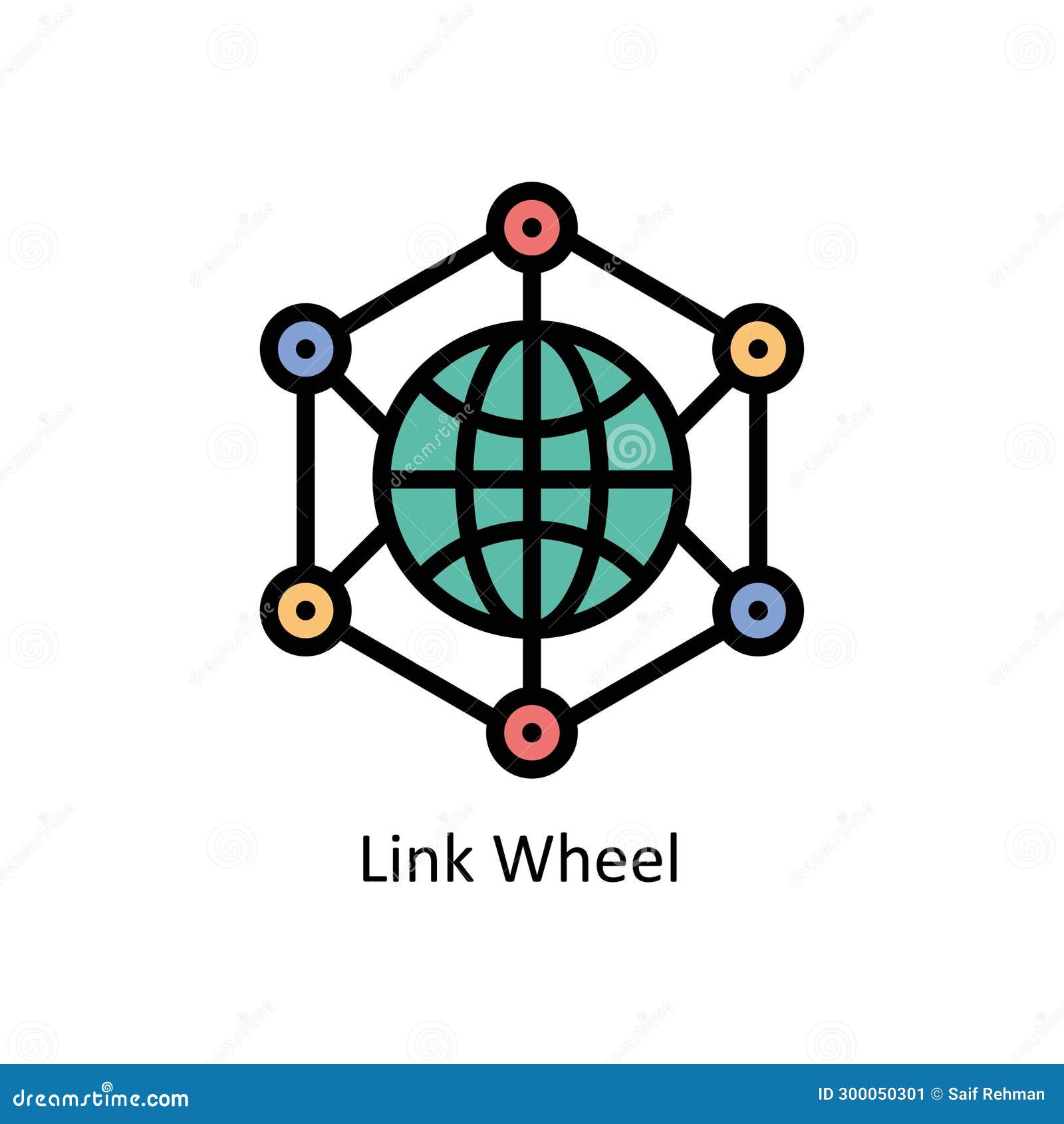 Link Wheel Vector Filled Outline Icon Design Illustration. Business and ...