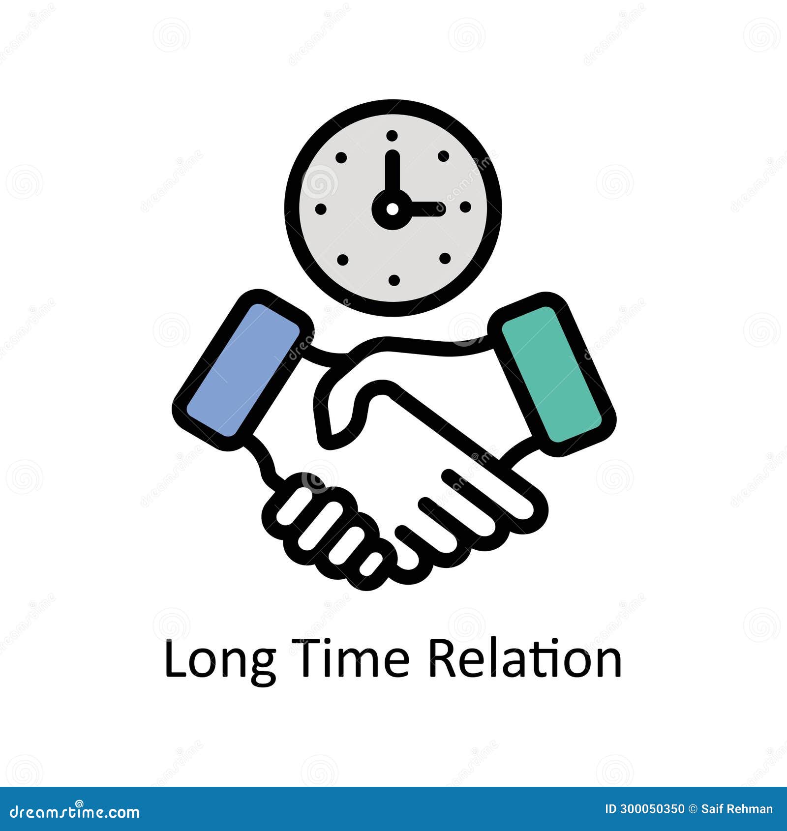 Long Time Relation Vector Filled Outline Icon Design Illustration ...