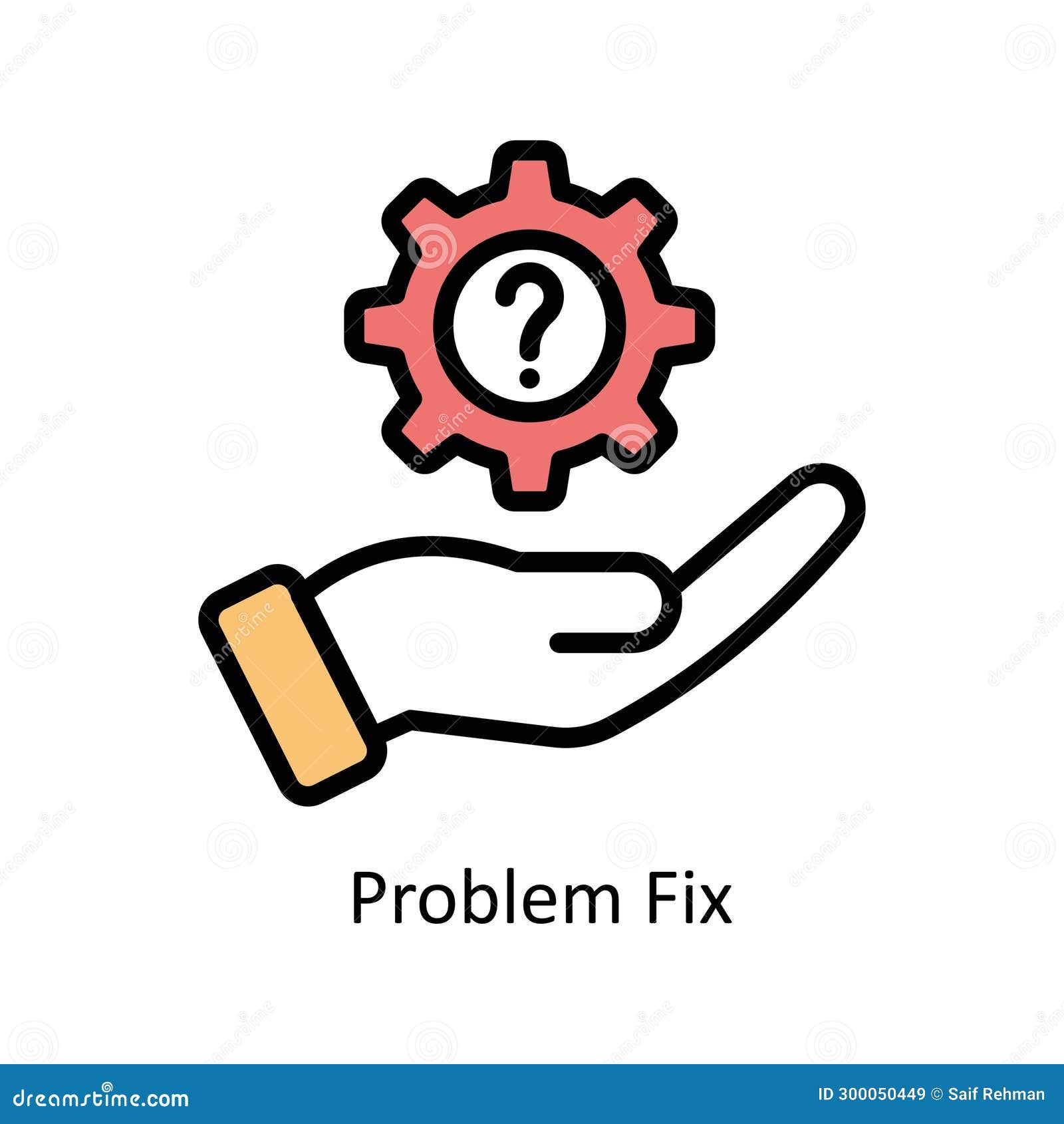Problem Fix Vector Filled Outline Icon Design Illustration. Business ...