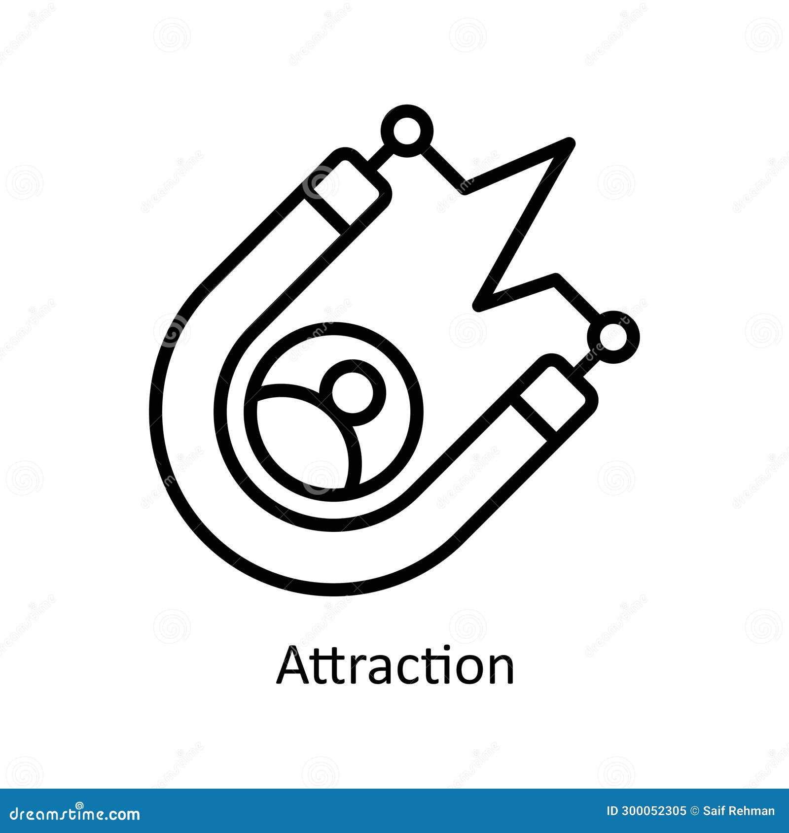 Attraction Vector Outline Icon Design Illustration. Business and ...