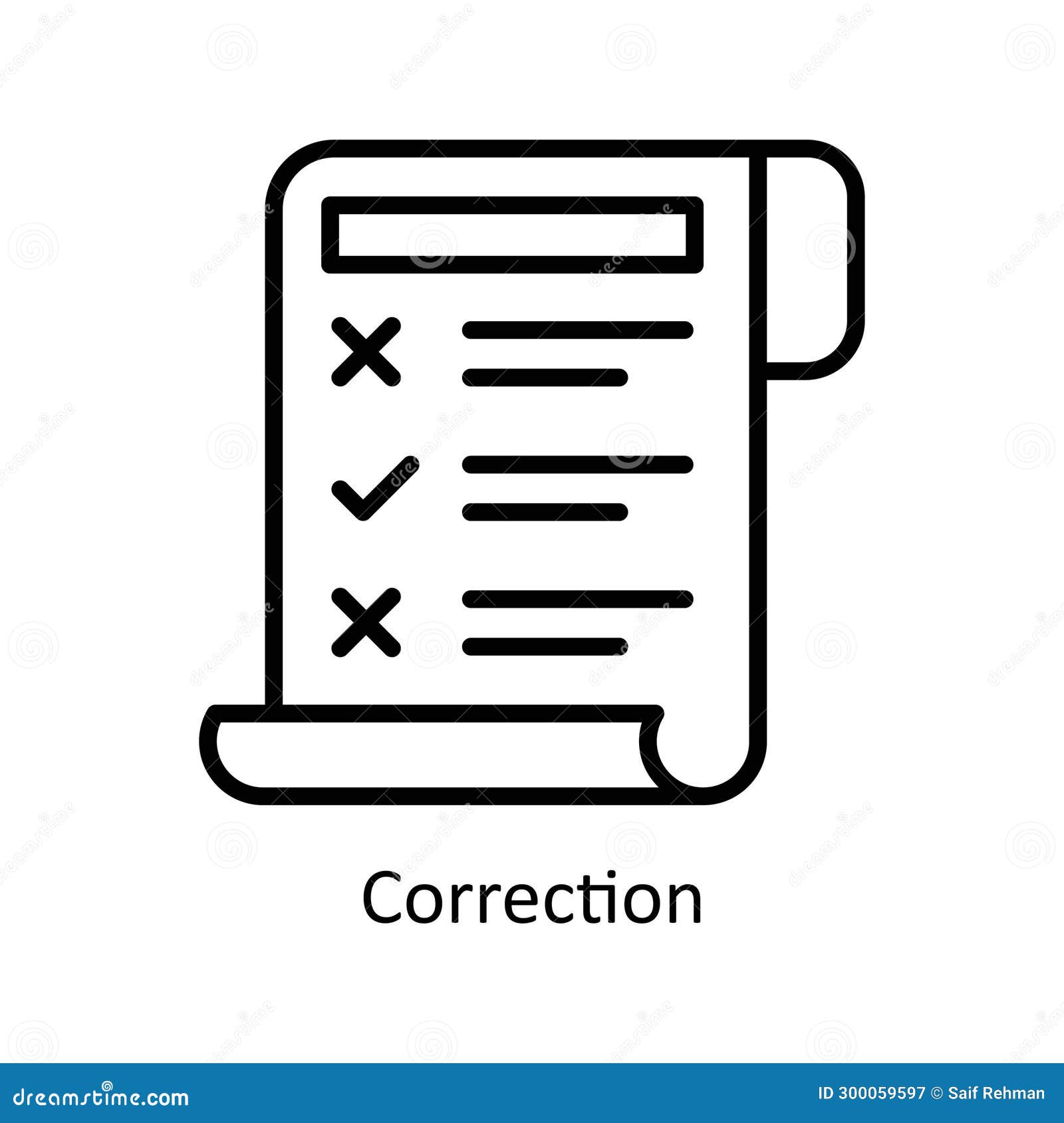 Correction Vector Outline Icon Design Illustration. Business and ...