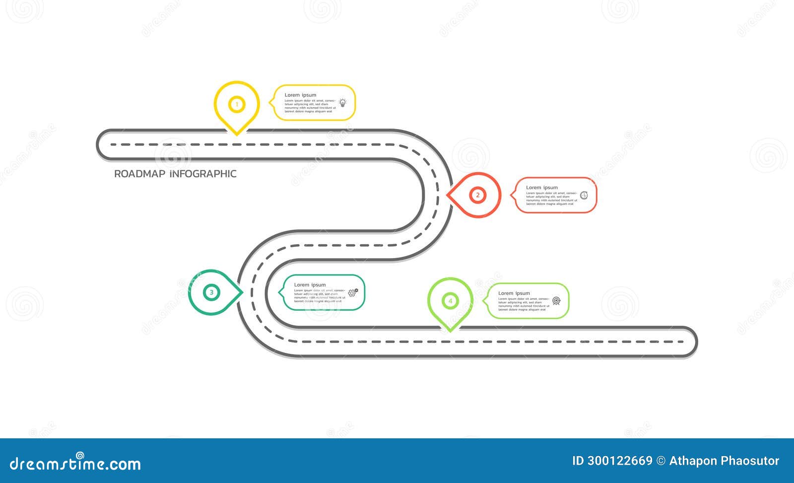 Presentation Road Map Infographic Business Conceptual Template Banners ...
