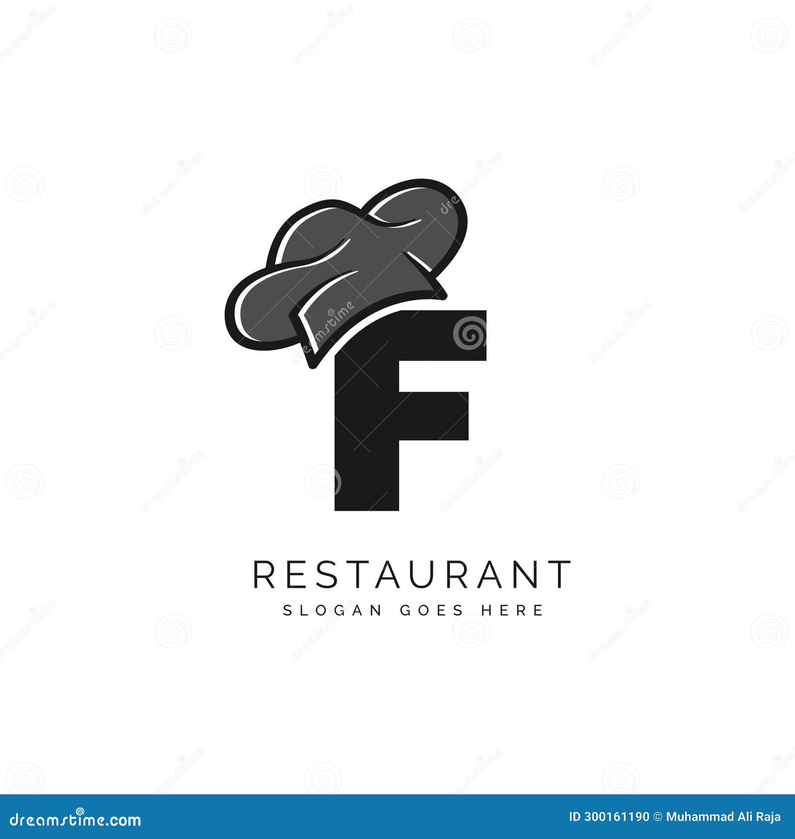Letter F Logo with Chef S Hat for a Restaurant. Alphabet F Concept ...