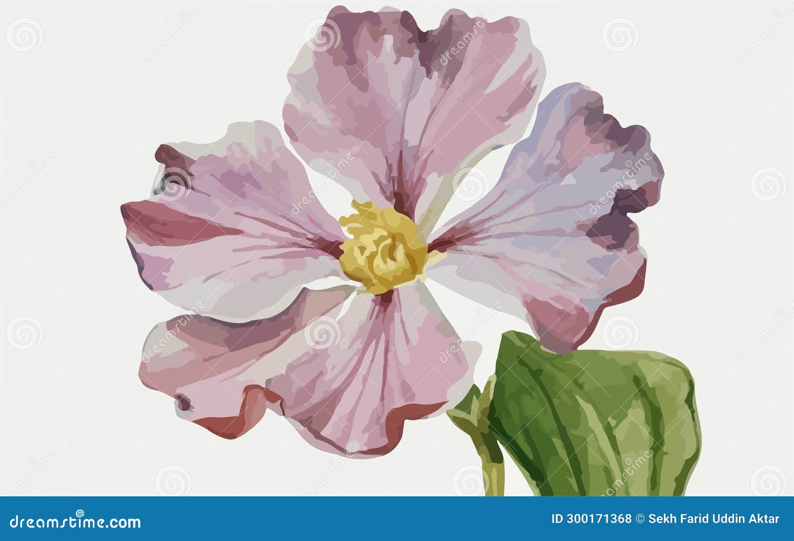 Cape Primrose Flower Watercolor Art and Illustration Created with AI ...