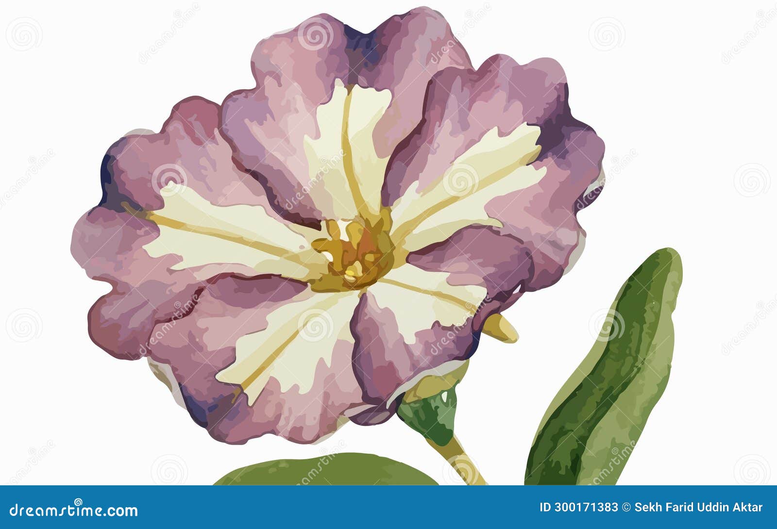 Cape Primrose Flower Watercolor Art and Illustration Created with AI ...