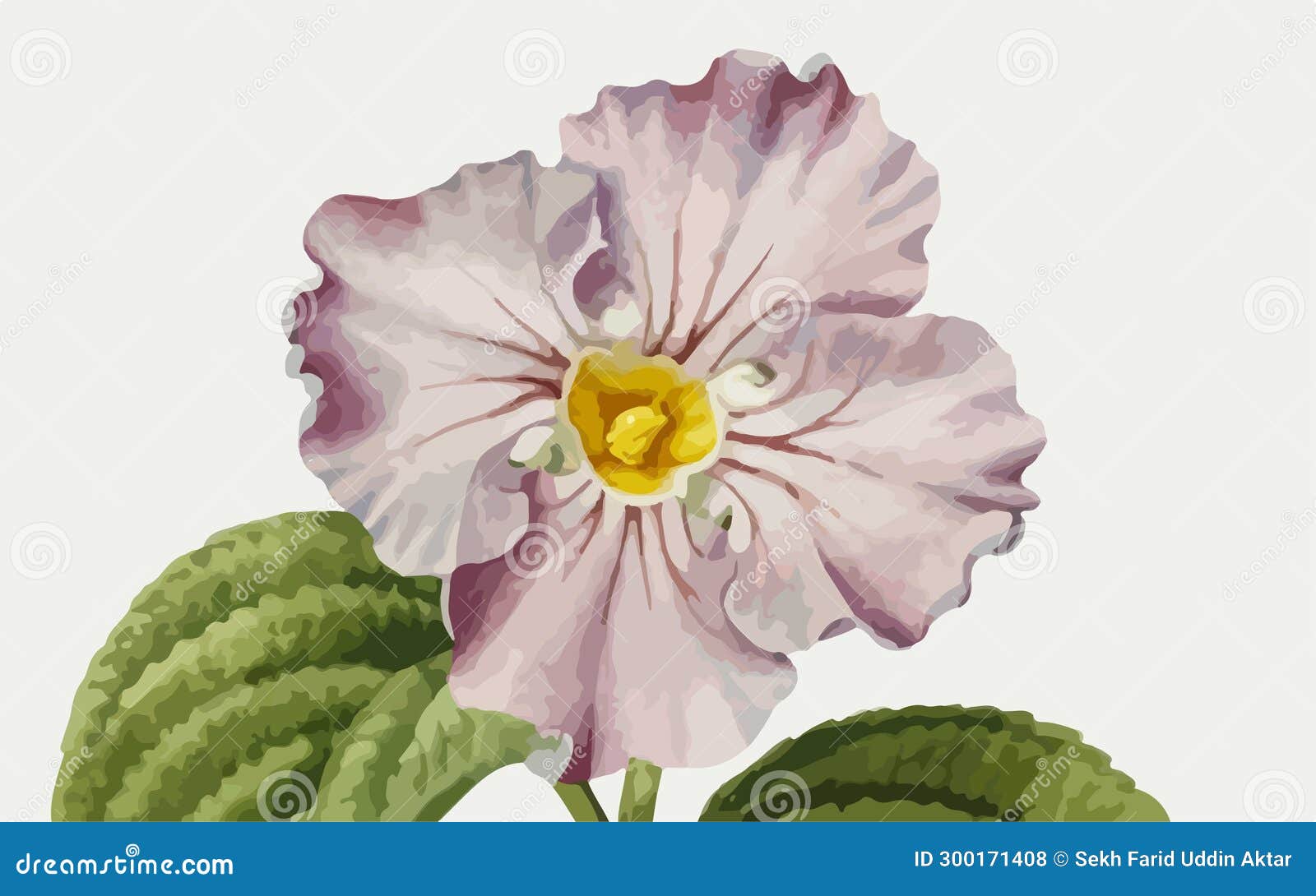 Cape Primrose Flower Watercolor Art and Illustration Created with AI ...