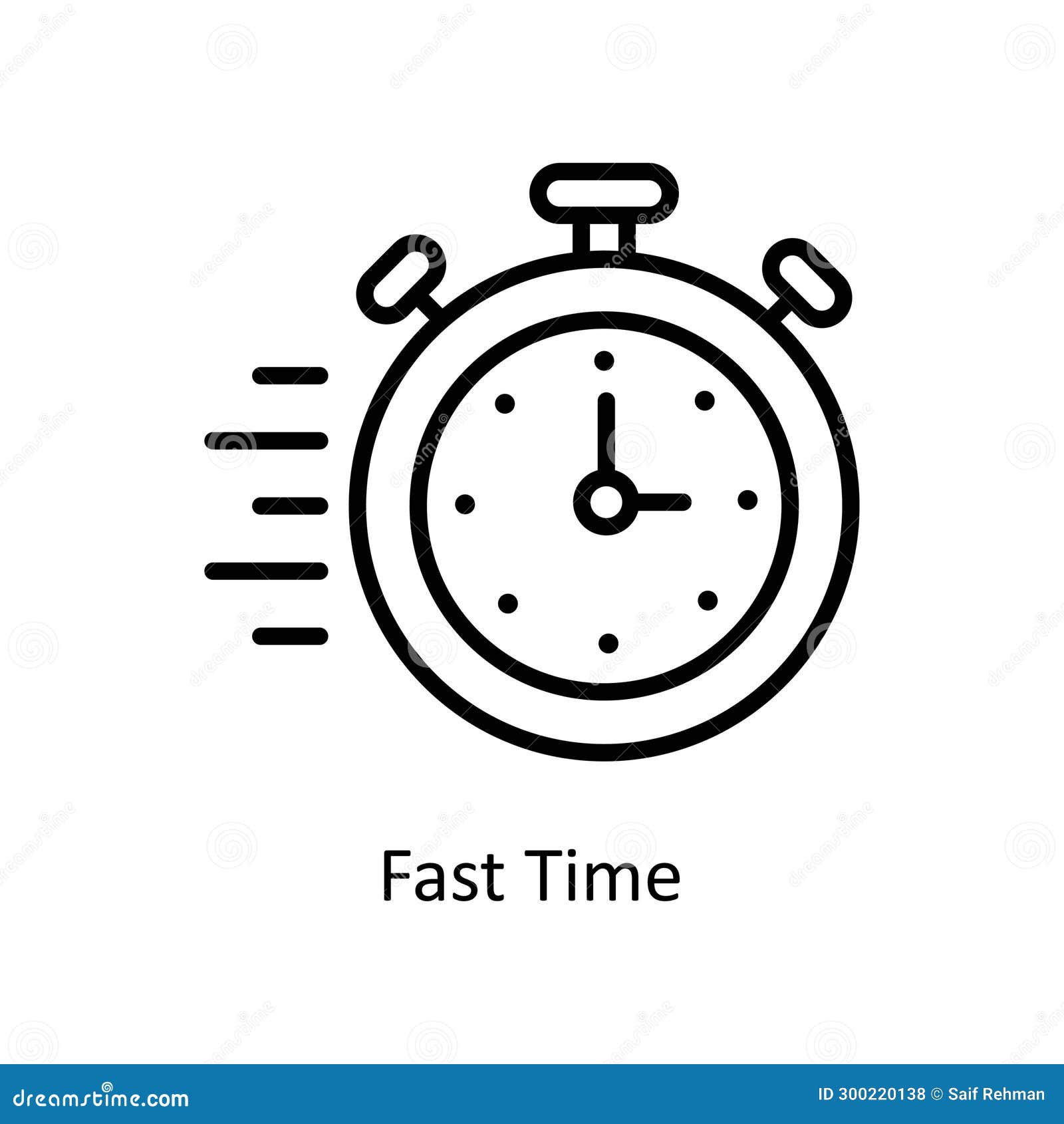 Fast Time Vector Outline Icon Design Illustration. Business and ...
