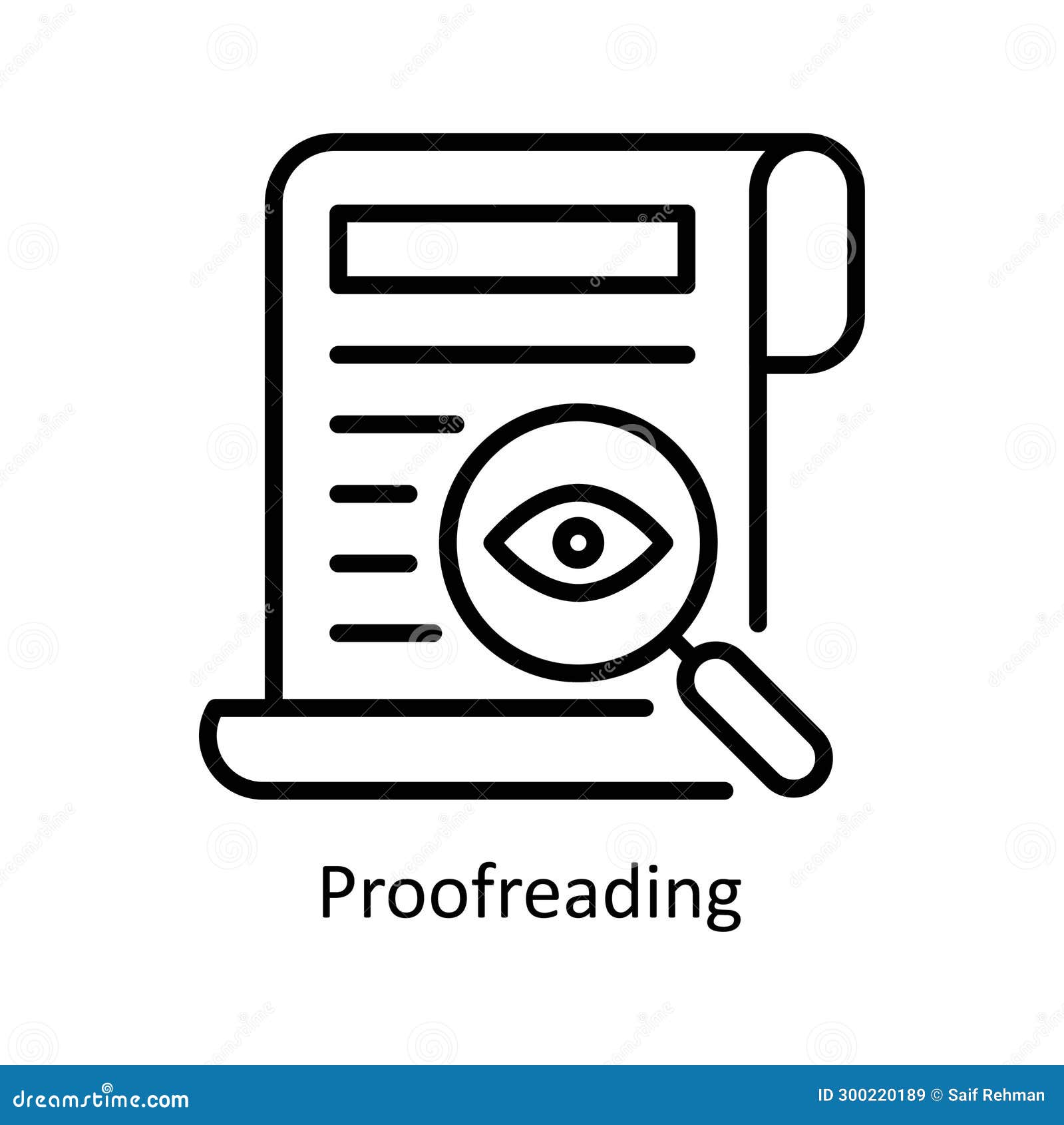 Proofreading Vector Outline Icon Design Illustration. Business and ...