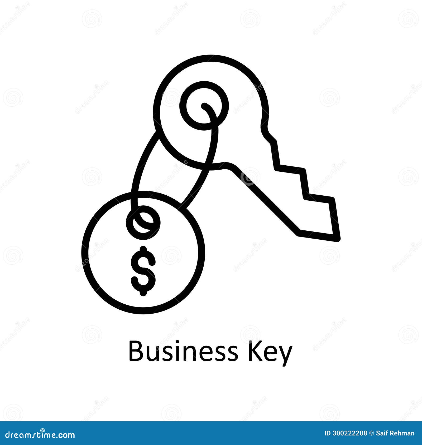 Business Key Vector Outline Icon Design Illustration. Business and ...