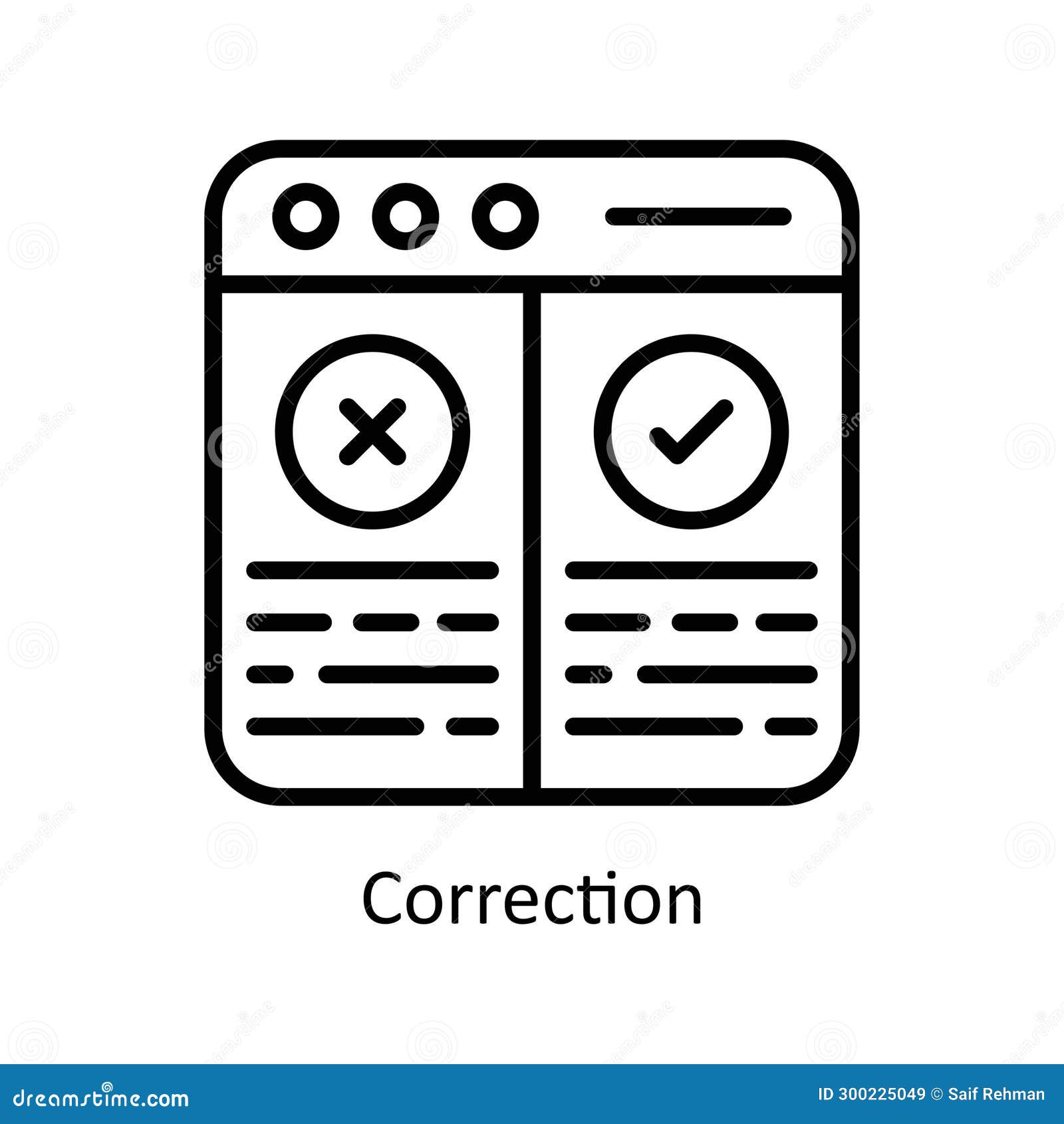 Correction Vector Outline Icon Design Illustration. Business and ...