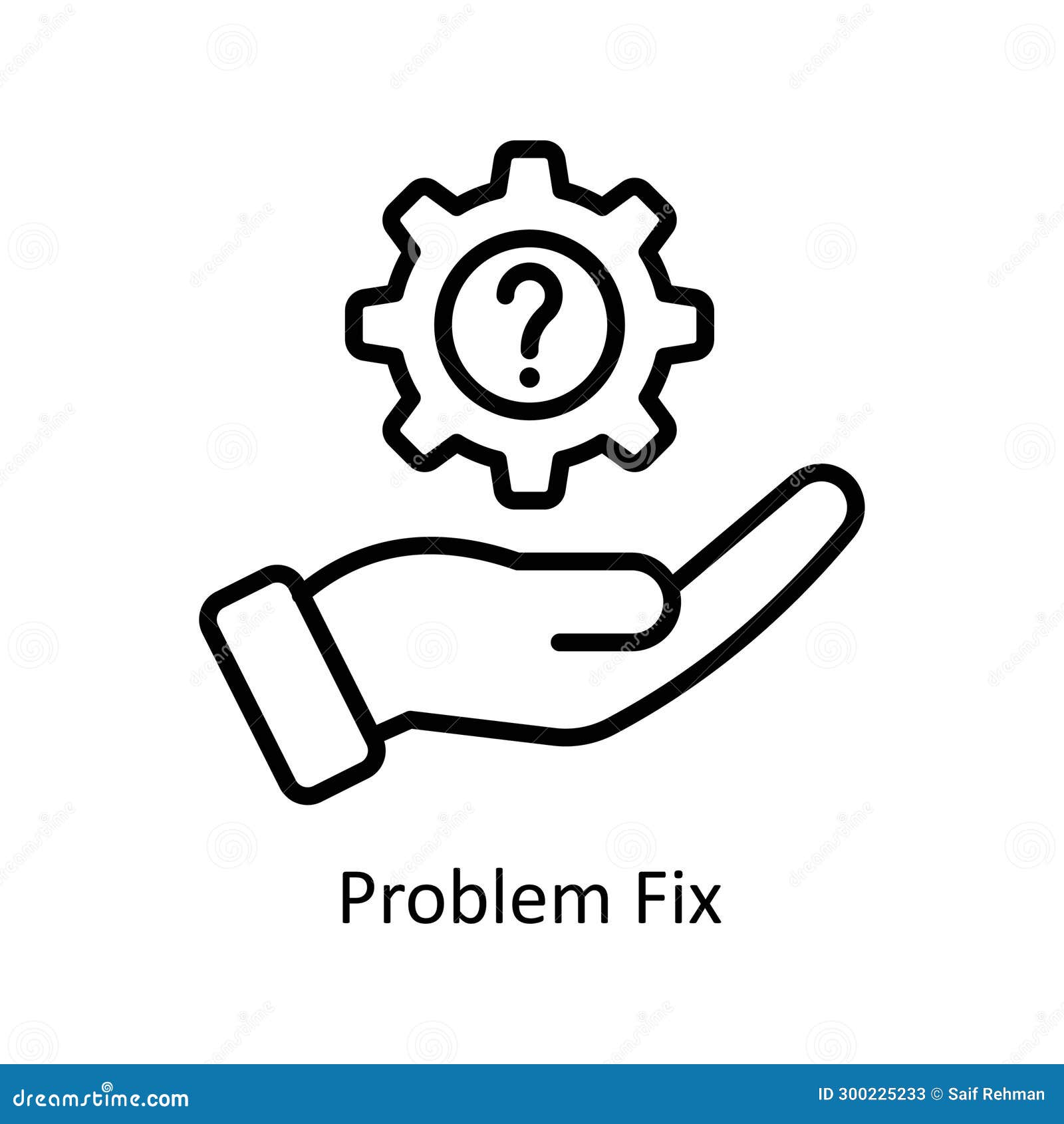 Problem Fix Vector Outline Icon Design Illustration. Business and ...