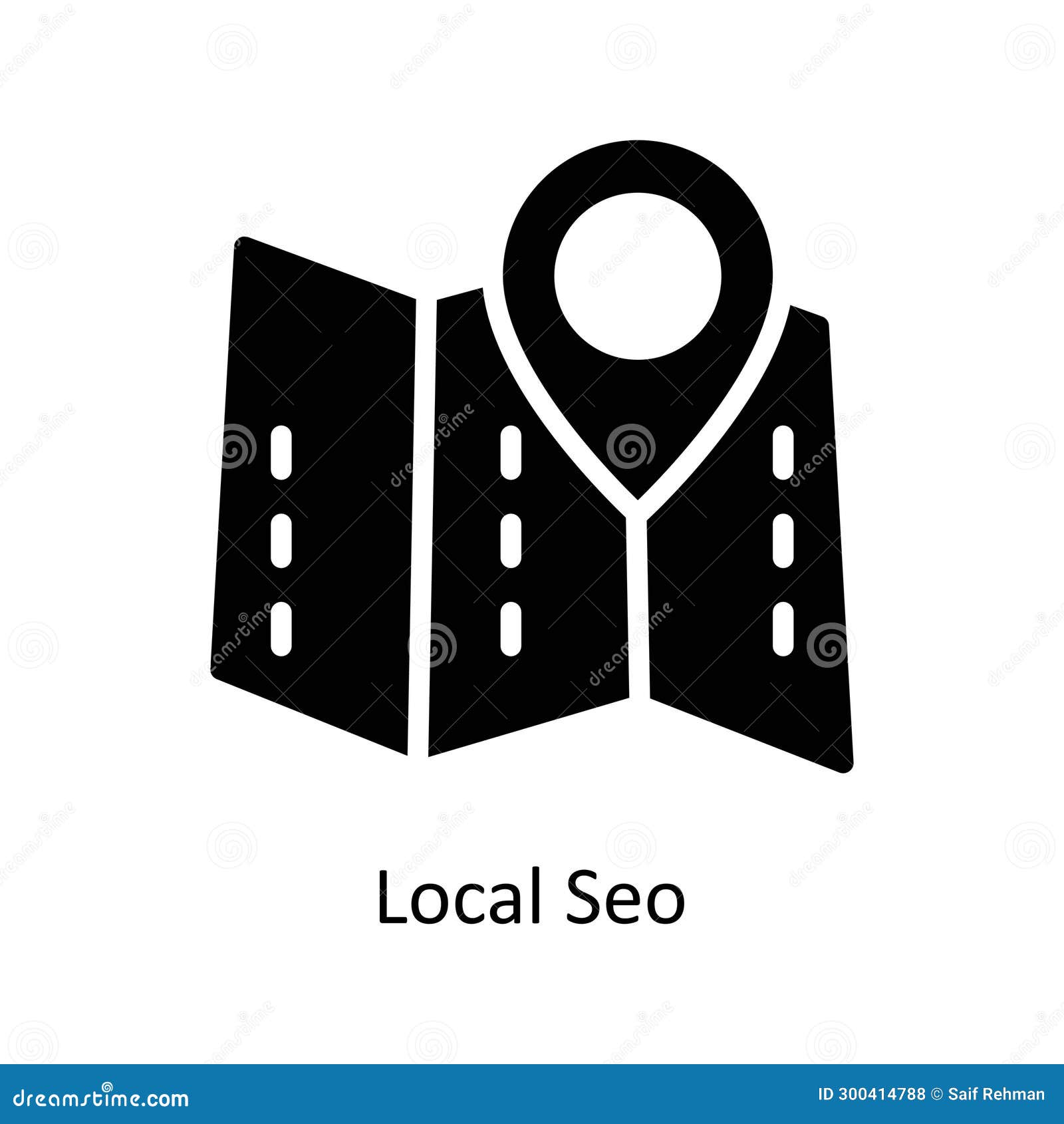 Local SEO Vector Solid Icon Design Illustration. Business and ...