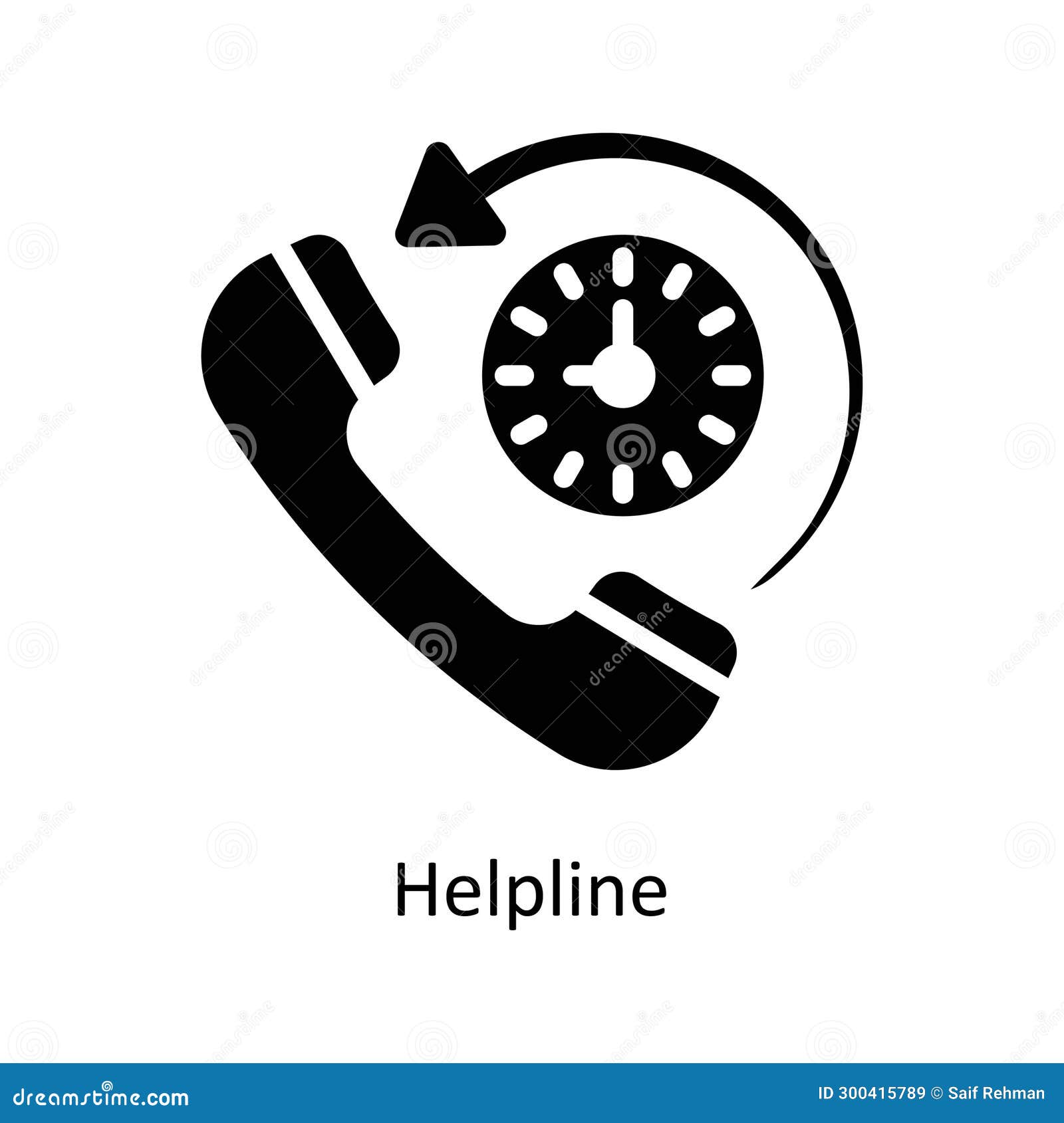 Helpline Vector Solid Icon Design Illustration. Business and Management ...