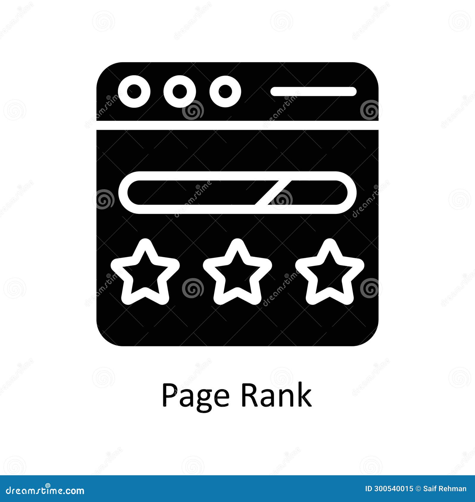 Page Rank Vector Solid Icon Design Illustration. Business and ...