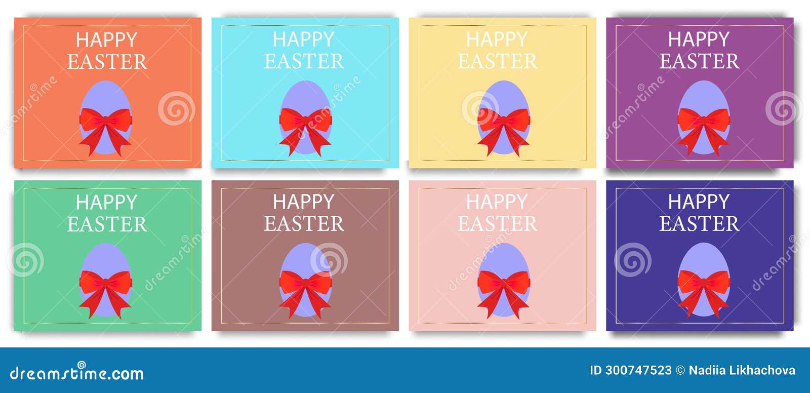 Set of 8 Greeting Easter Stickers Stock Vector - Illustration of basket ...
